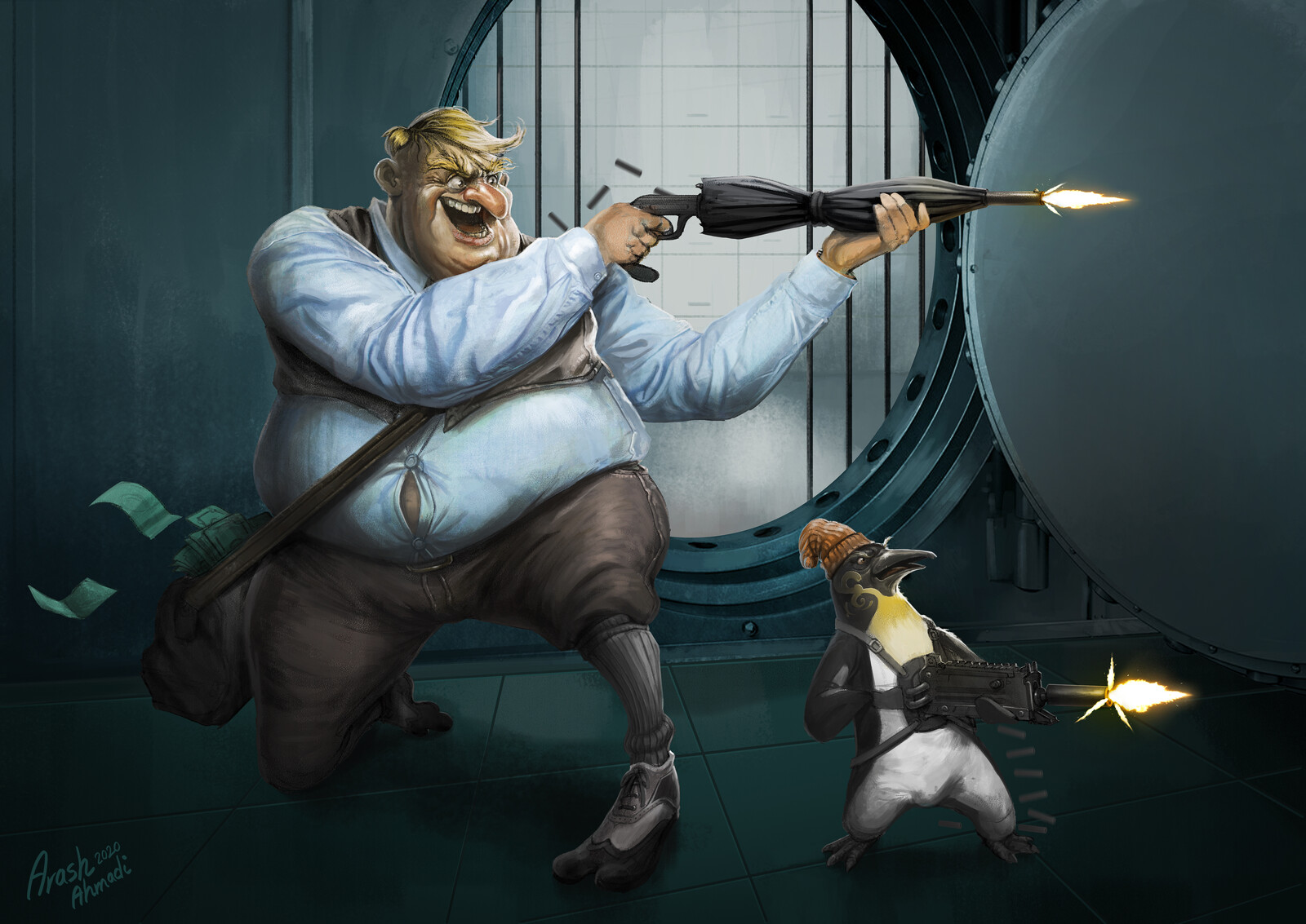 Arash Ahmadi - penguin character design