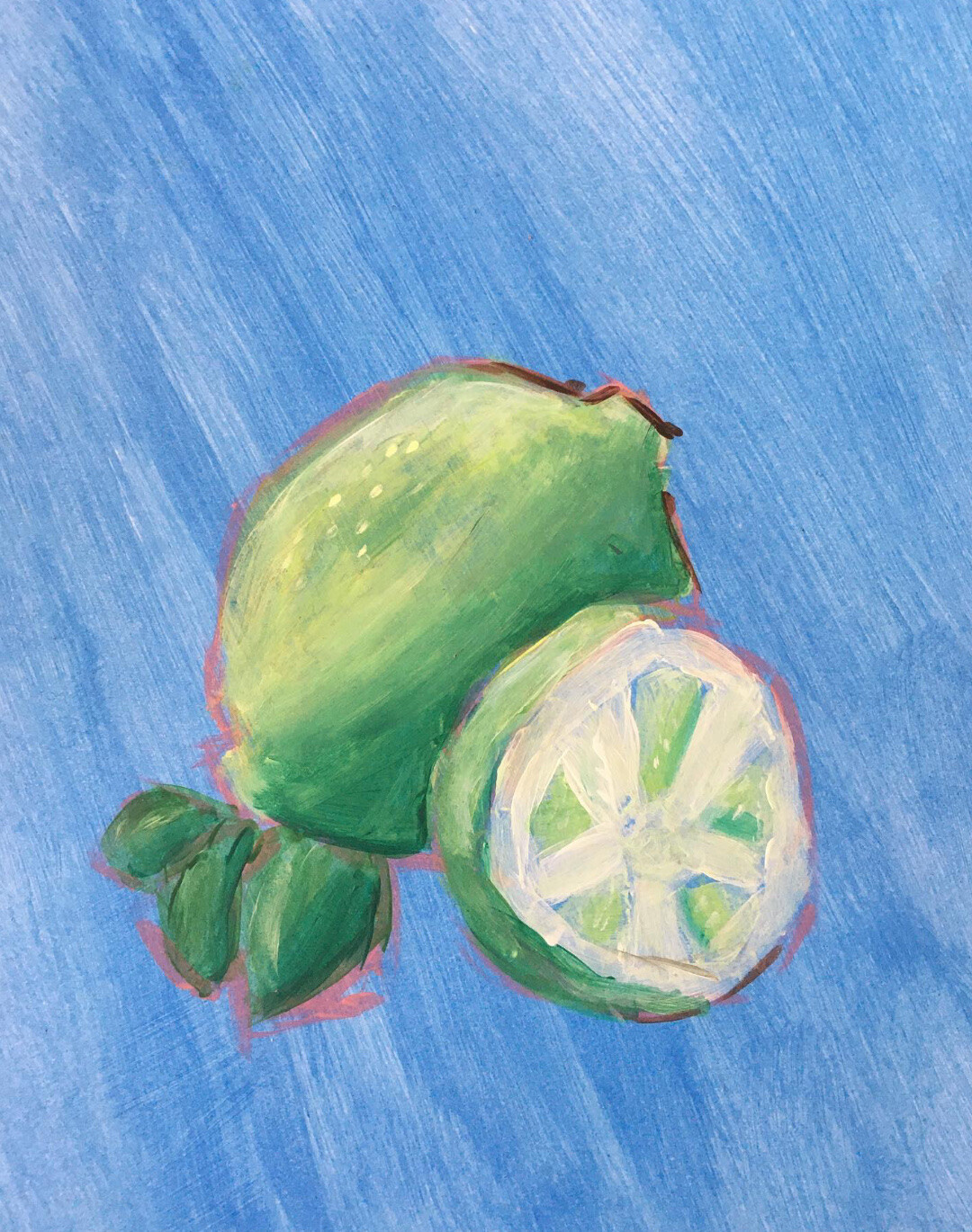 ArtStation - Lime acrylic painting