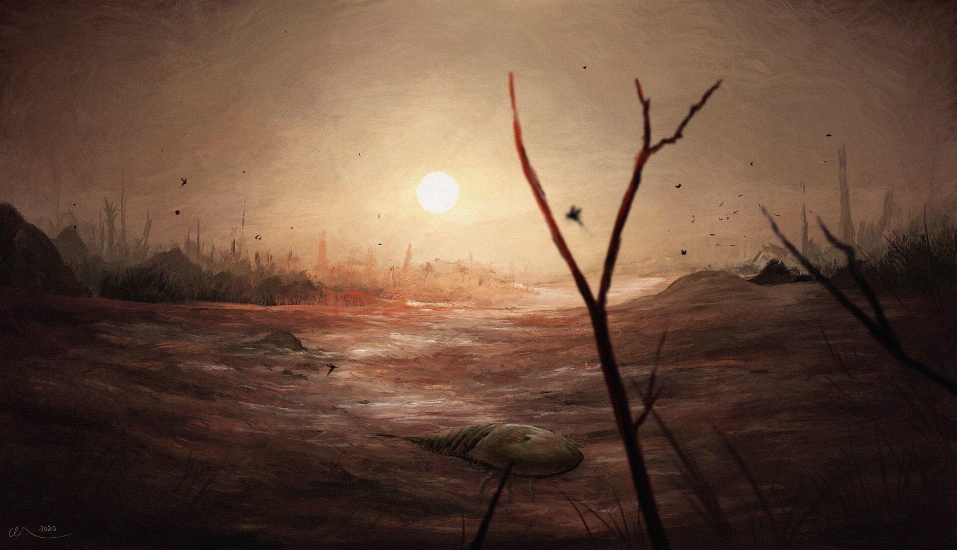 ArtStation - Hibbertopterus crossing