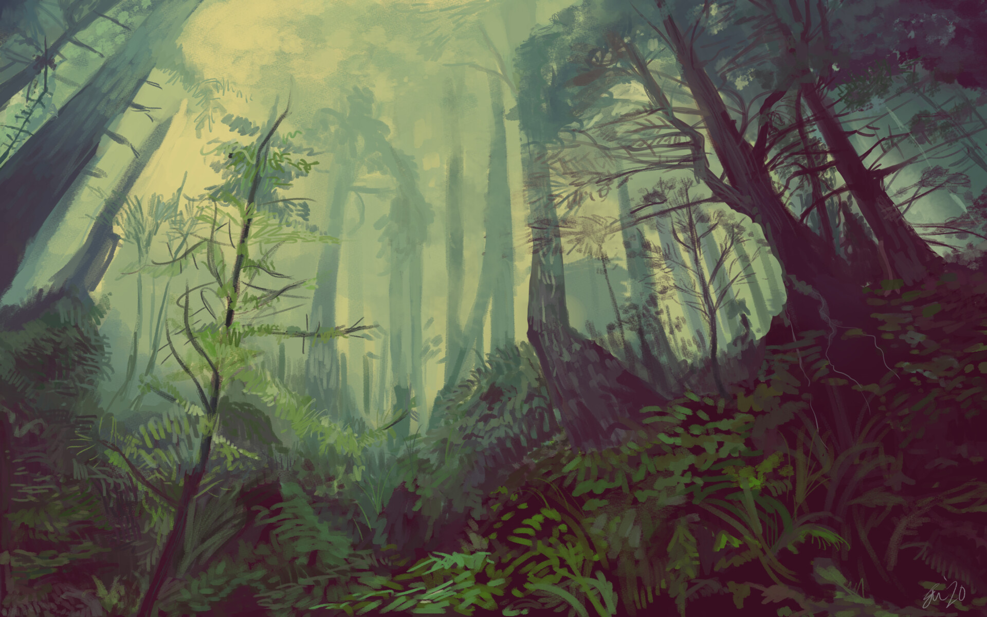 ArtStation - Forest Scenery Study