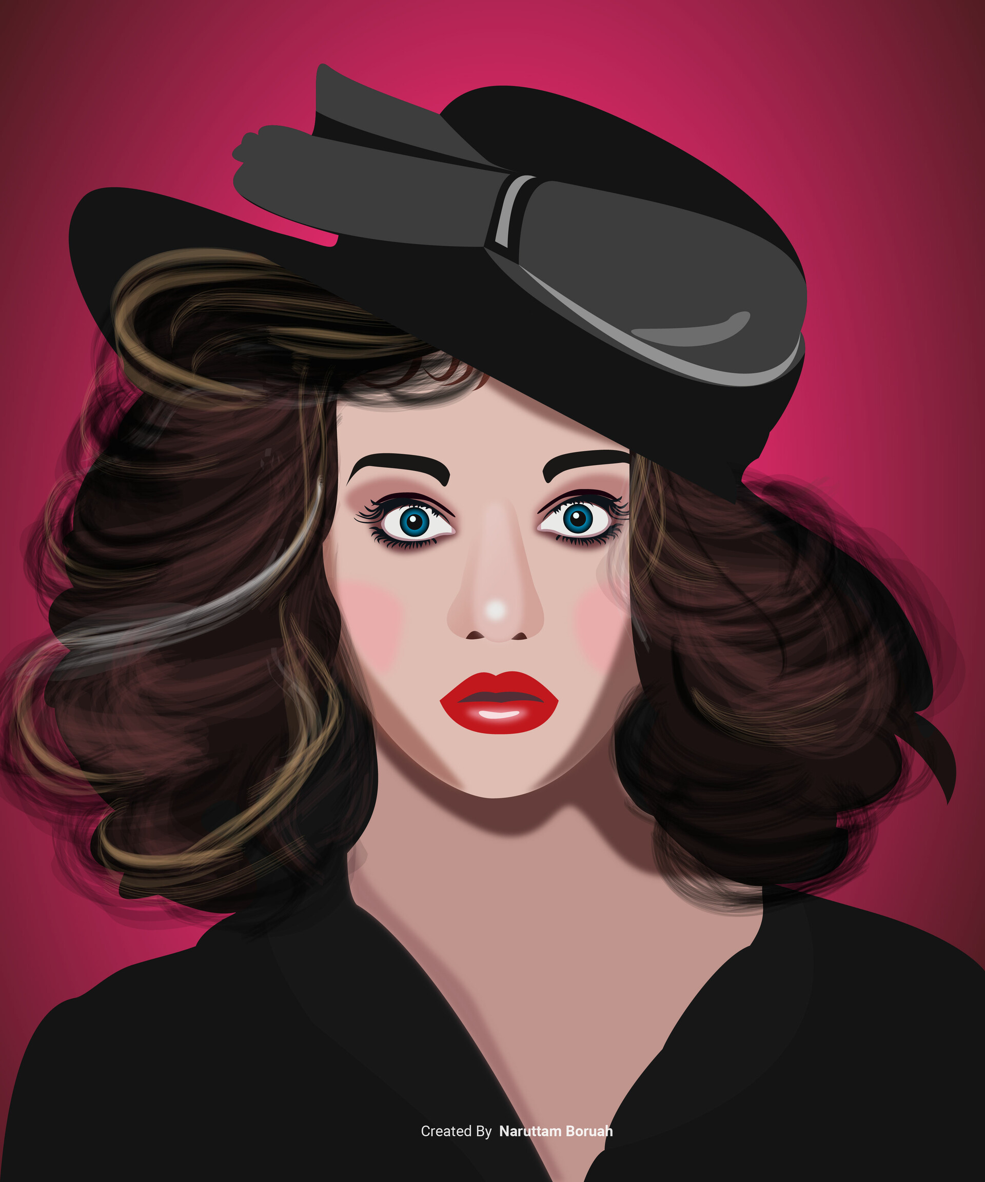 ArtStation - Women with Hat Portrait