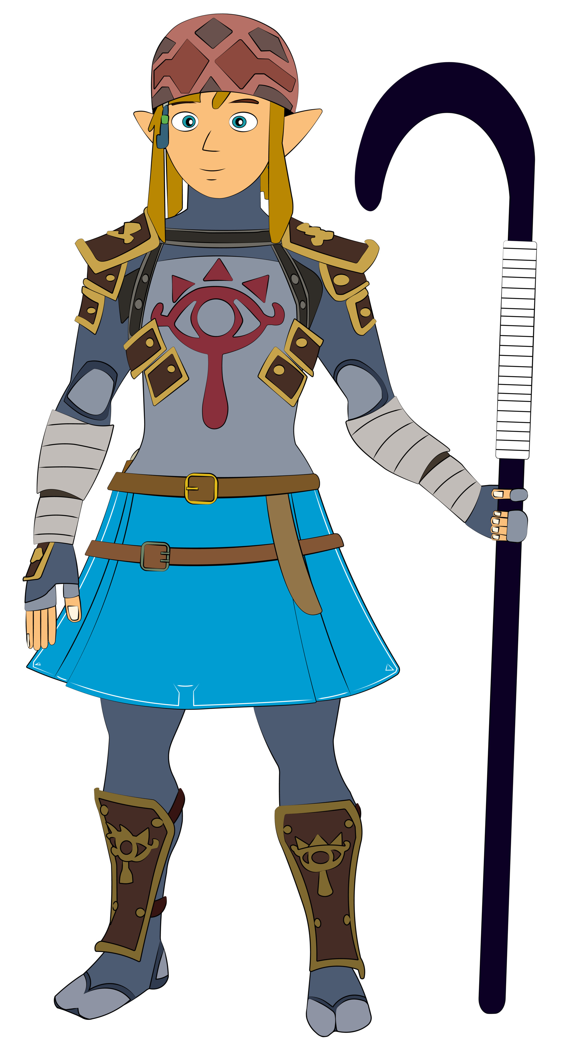 Delia Wright - Link Holding a Crook Rod