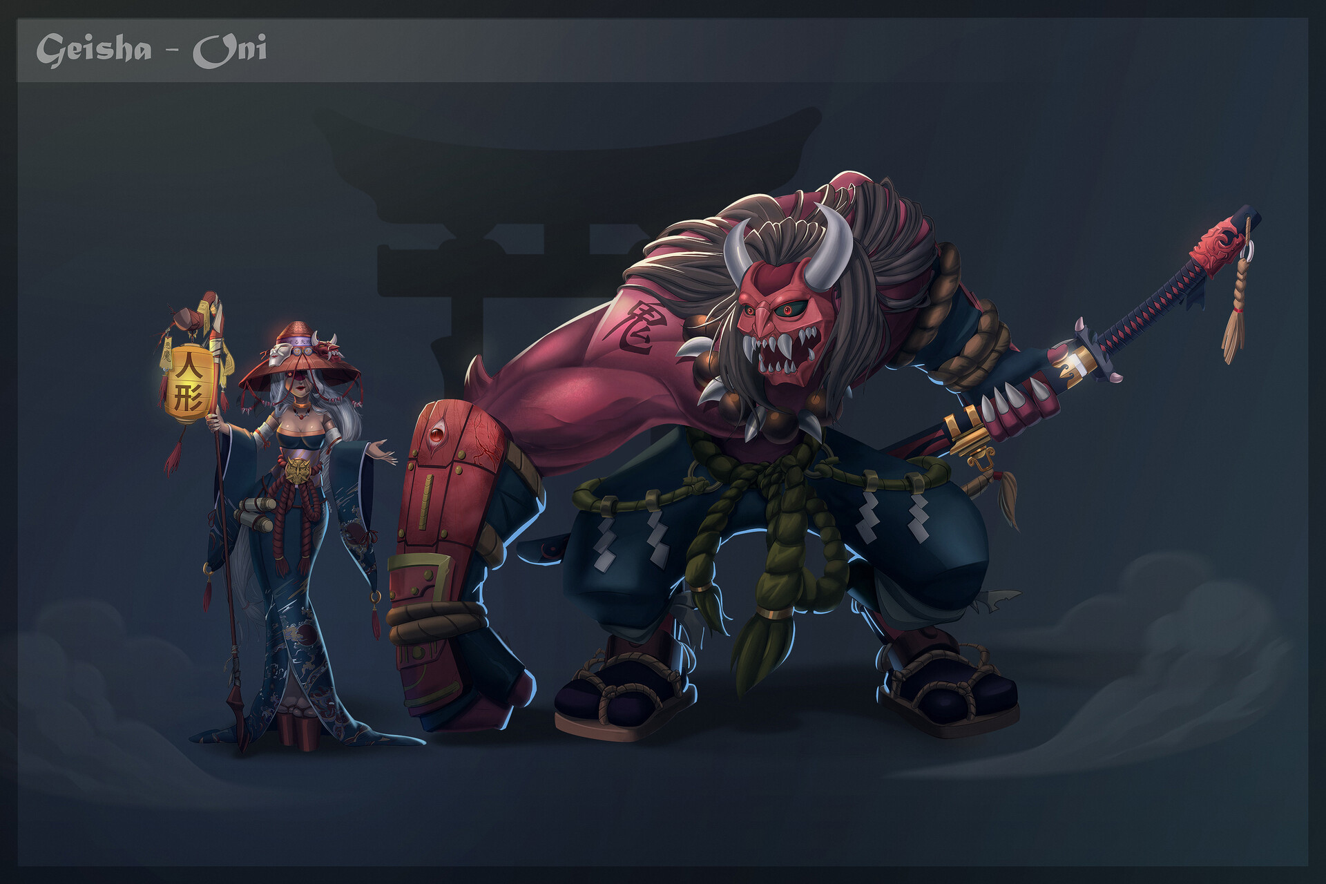 ArtStation - Geisha - Oni Concept