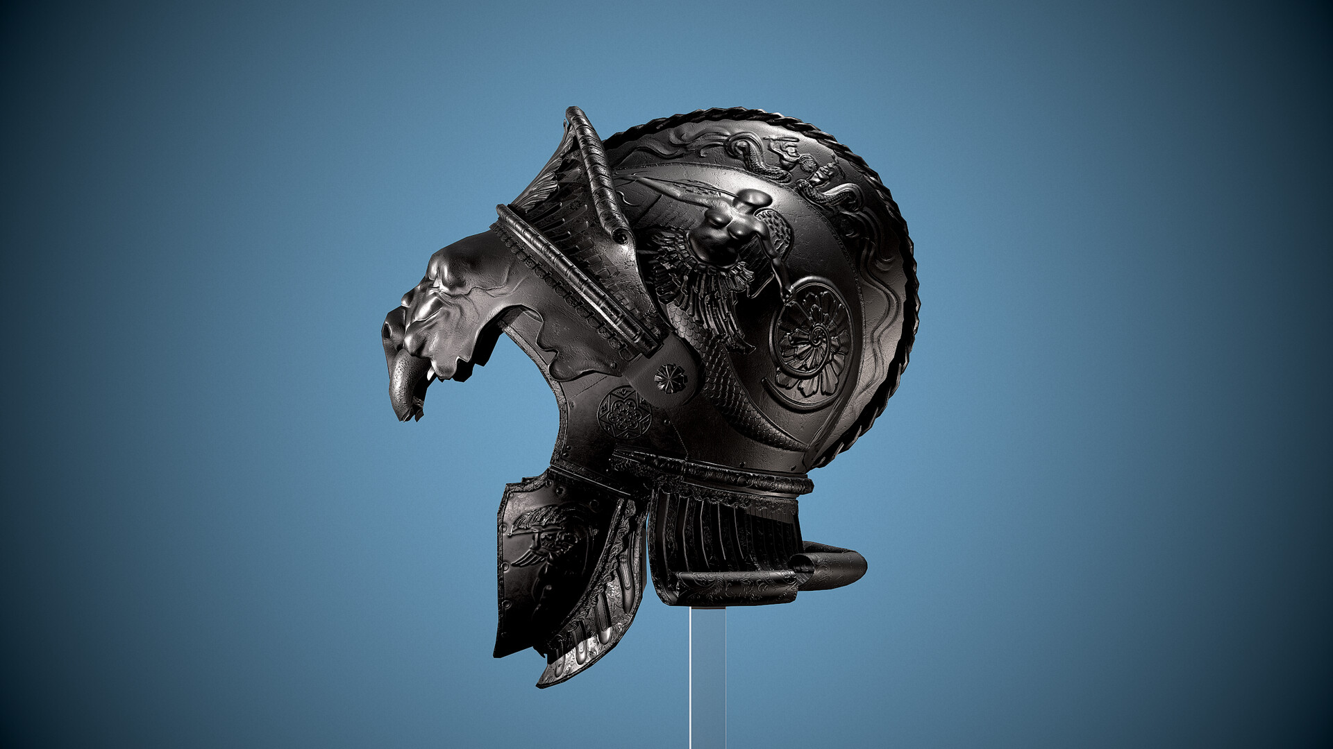 Nicholas Sussmilch Portfolio - Nemean Lion Helmet - Filippo Negroli