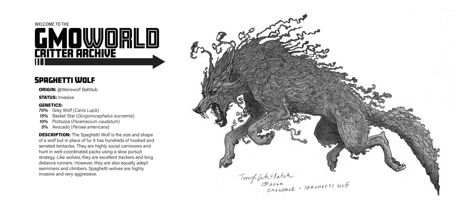 ArtStation - Spaghetti Wolf feat. art by the legendary SpecEv illustrator Terryl Whitlatch!