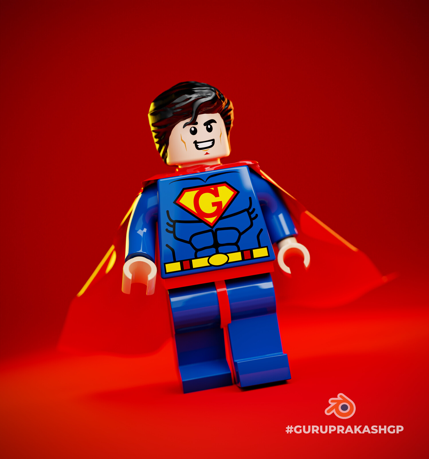 Guruprakash P - Superman Lego 3D Model