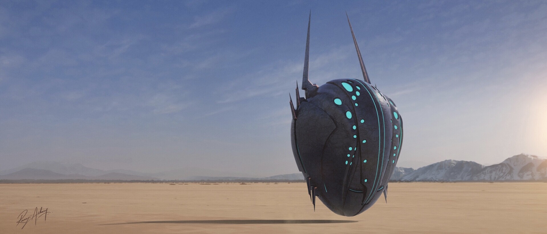 ArtStation - Digital Matte Painting ‘Unidentified Flying Pod’.