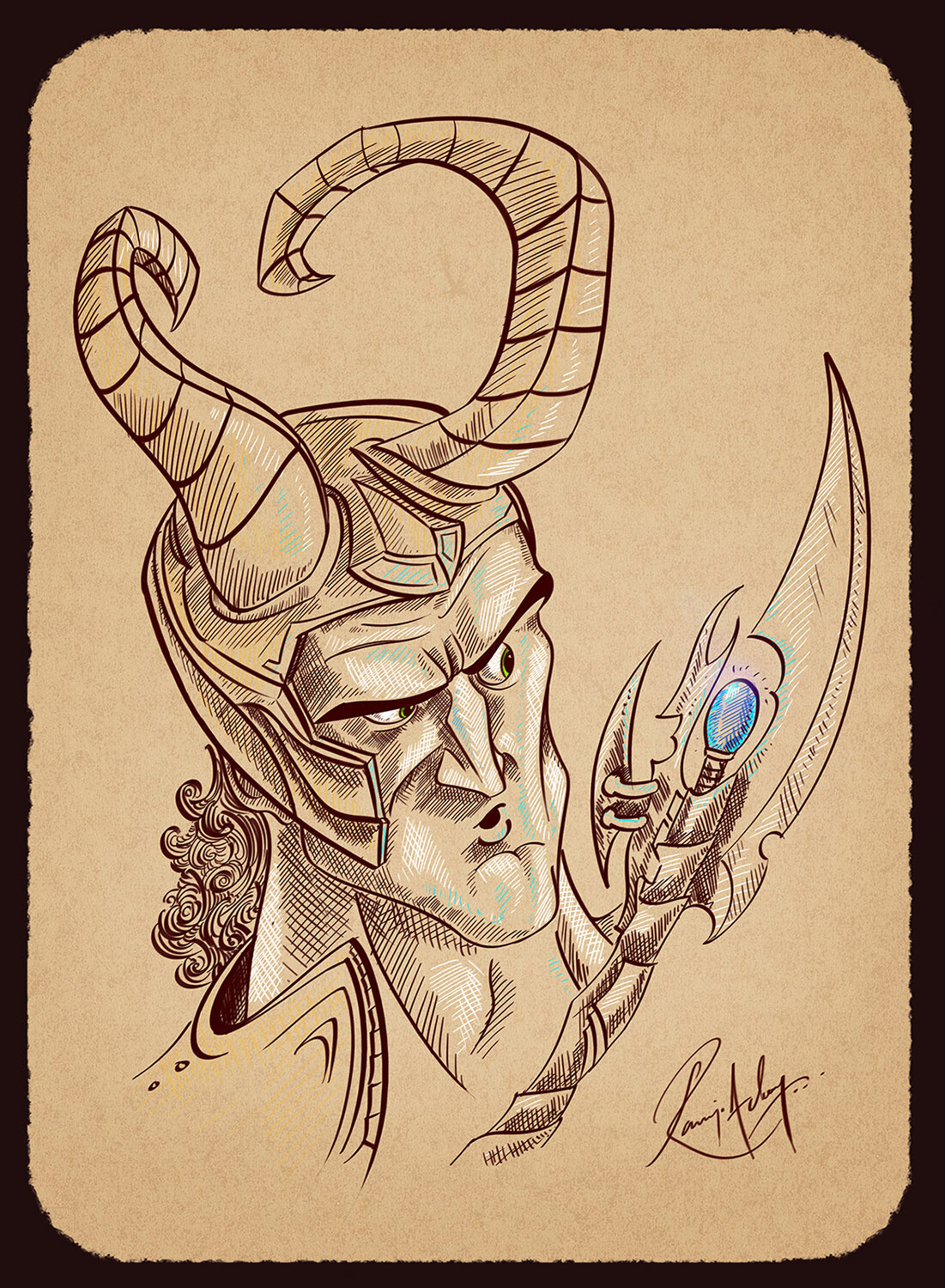 ArtStation - Concept Sketch ‘Loki from Asgard’.