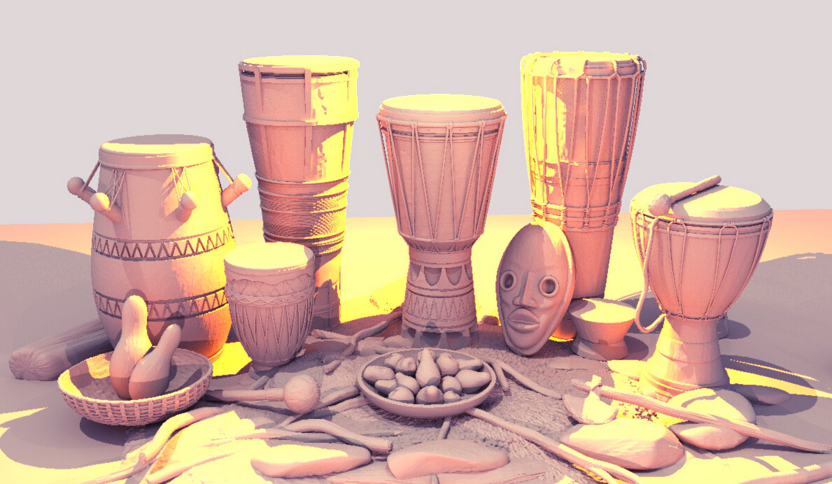ArtStation - African Drums