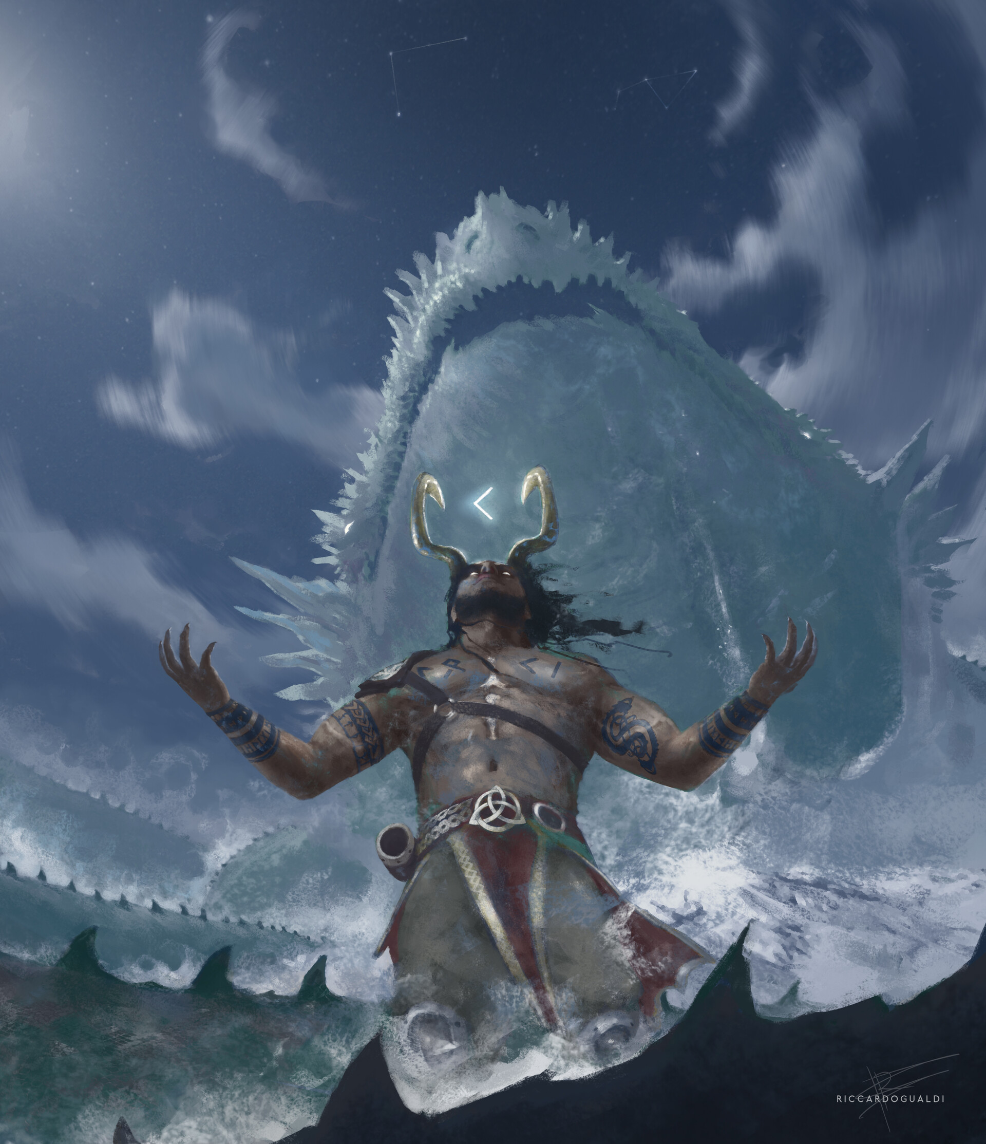 ArtStation - Loki and Jörmungandr