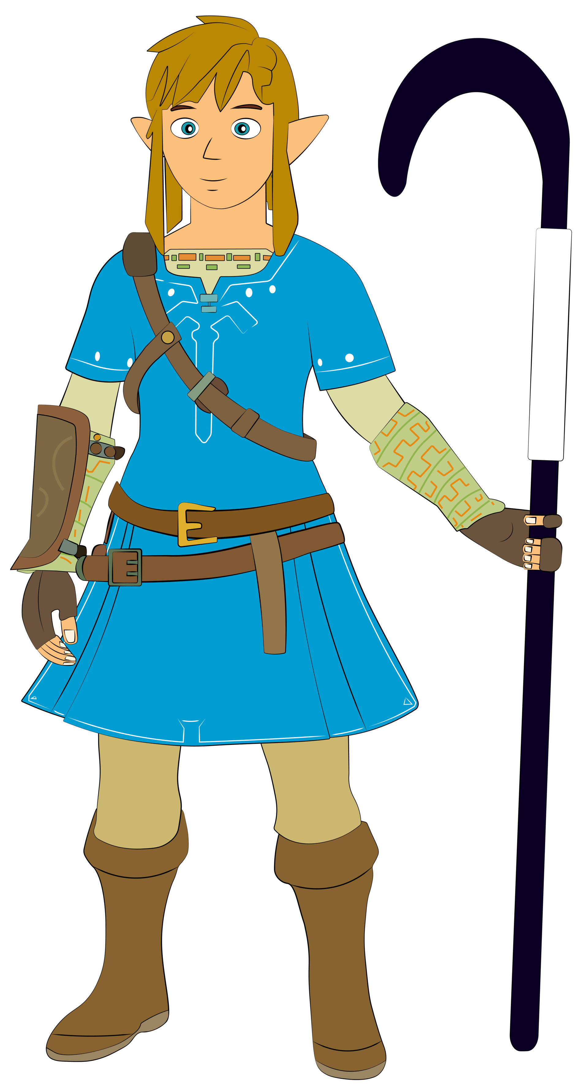 Delia Wright - Link Holding a Crook Rod