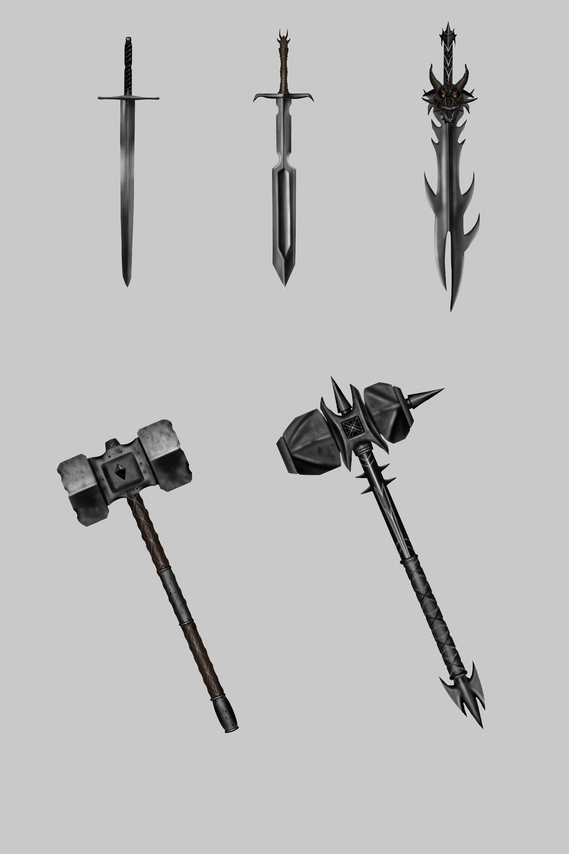 ArtStation - Two handed weapons