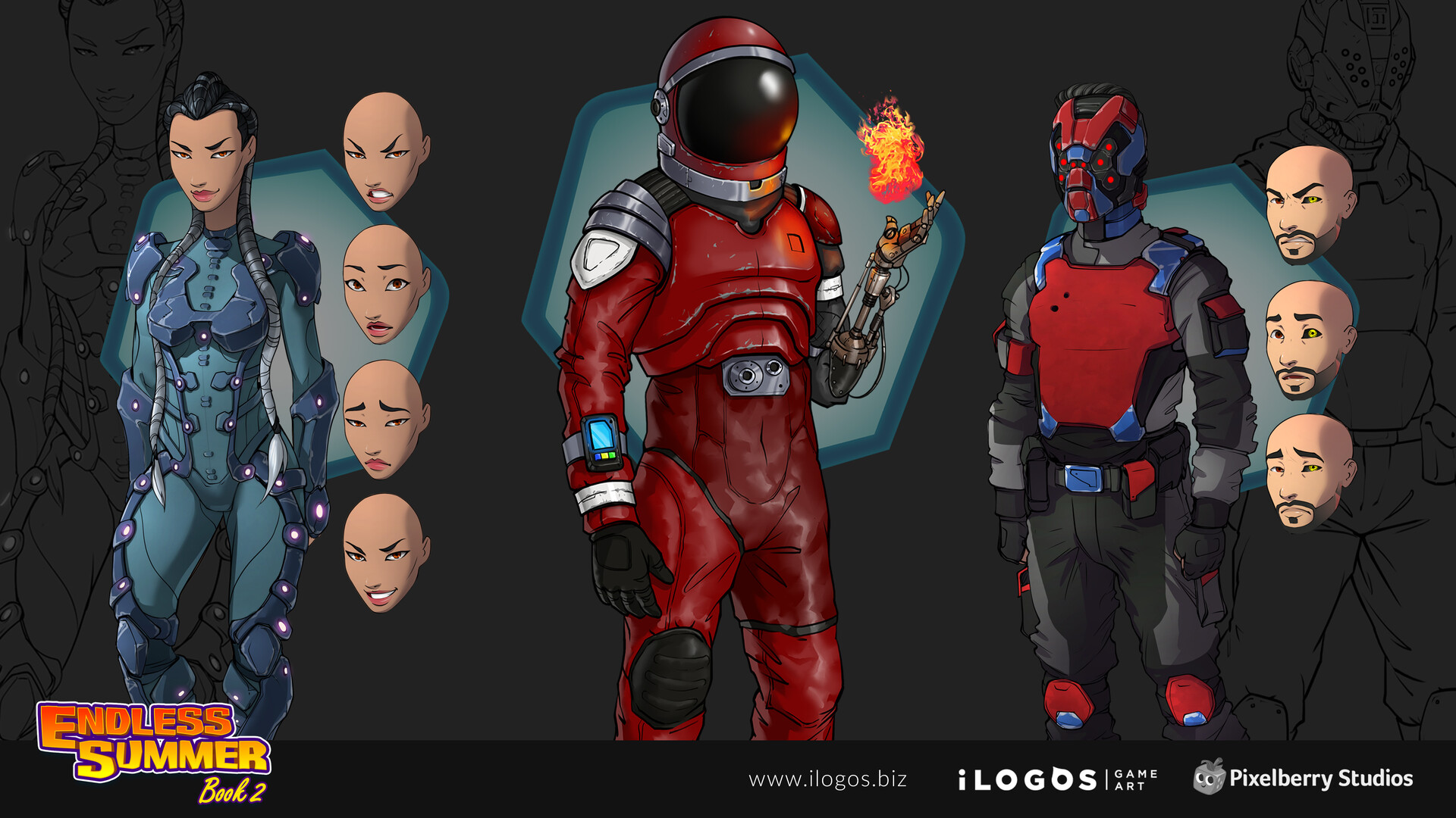 iLogos Game Studios - Endless Summer characters art