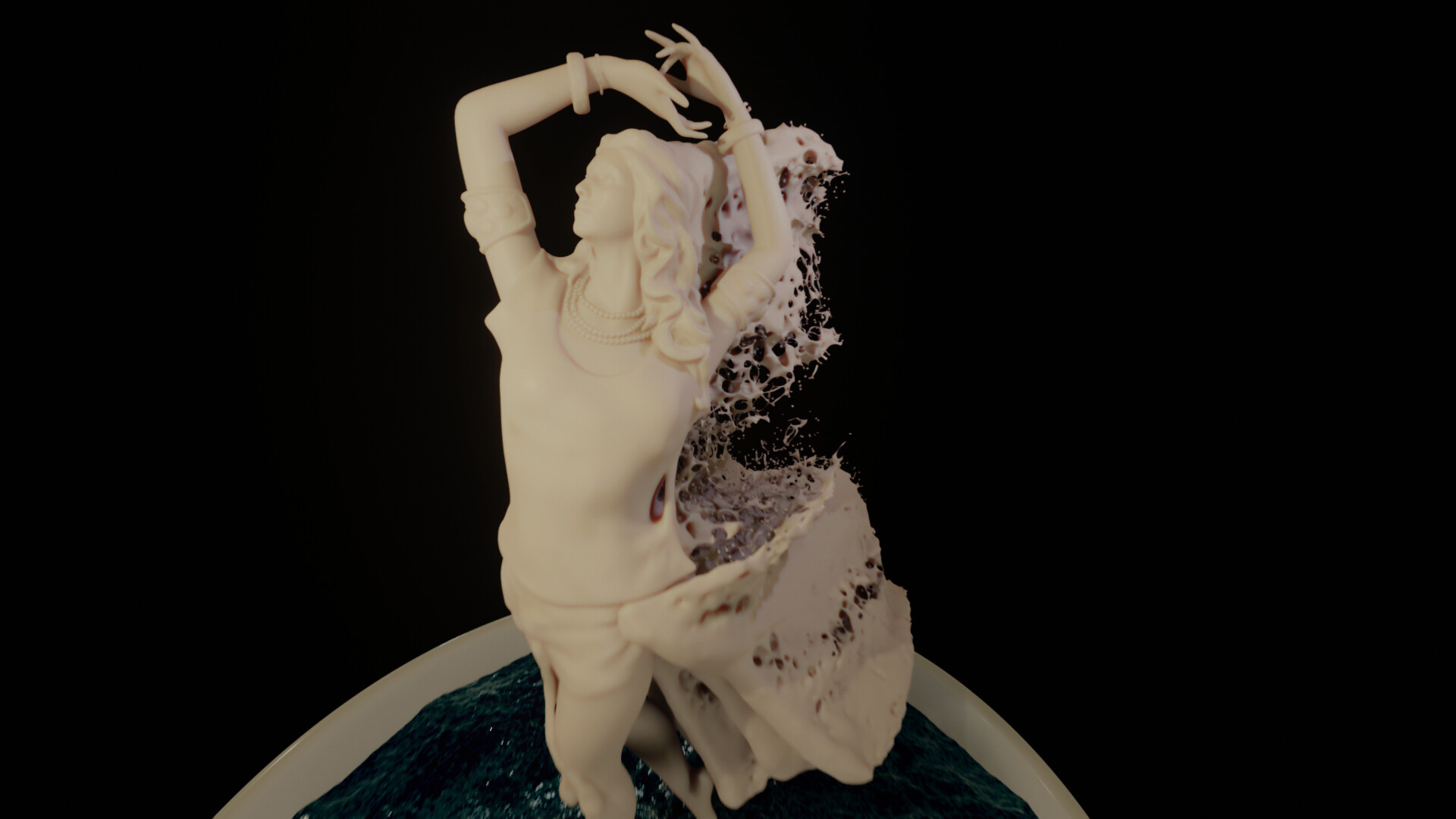 ArtStation - Fluid statue