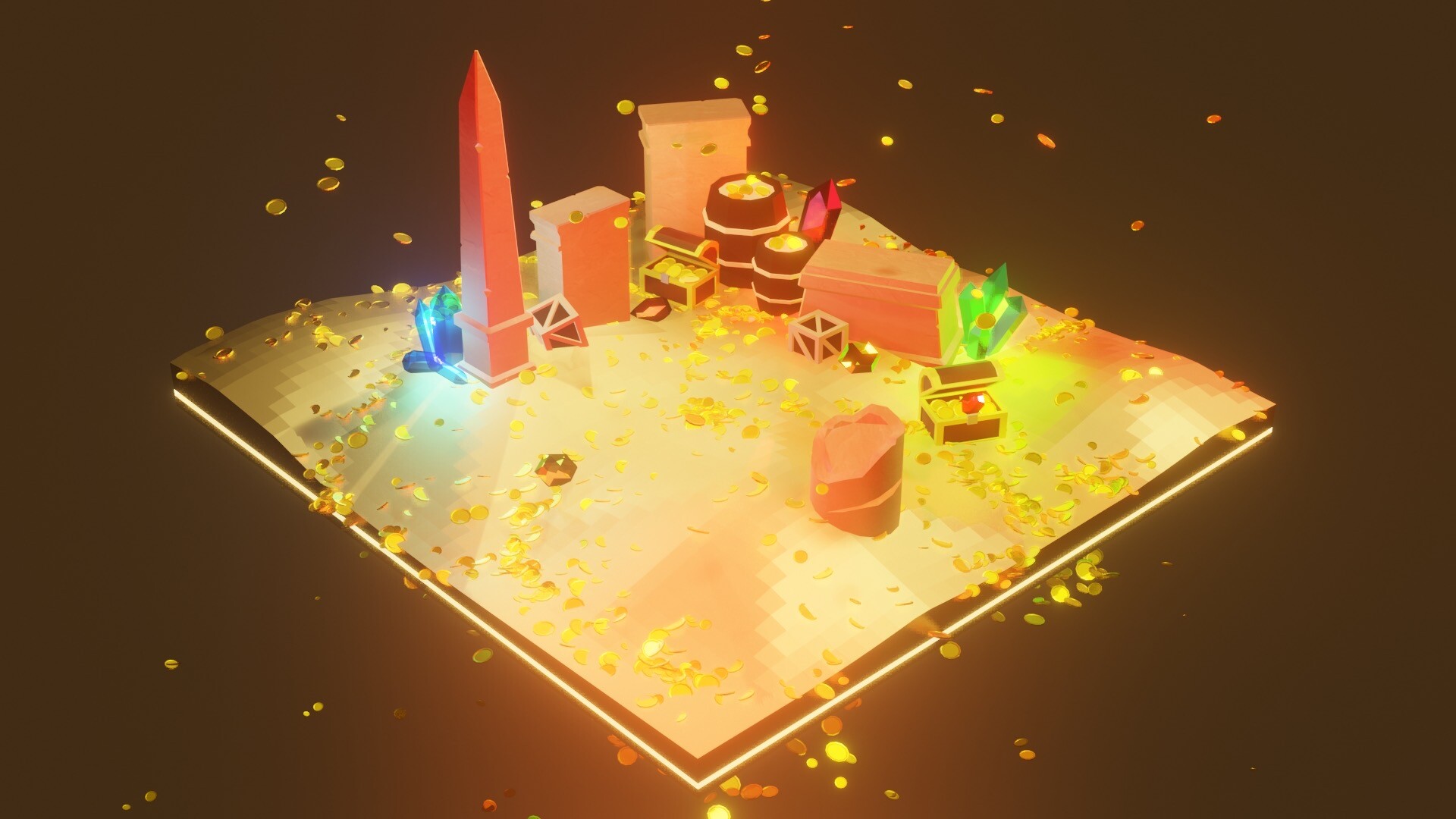 ArtStation - Blender Mini Scene 04 - Precious Deposits