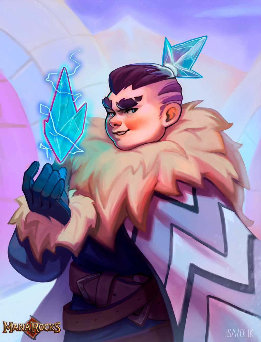 ArtStation - ManaRocks - Ice Bender and Ice Block, Isabela Zolik