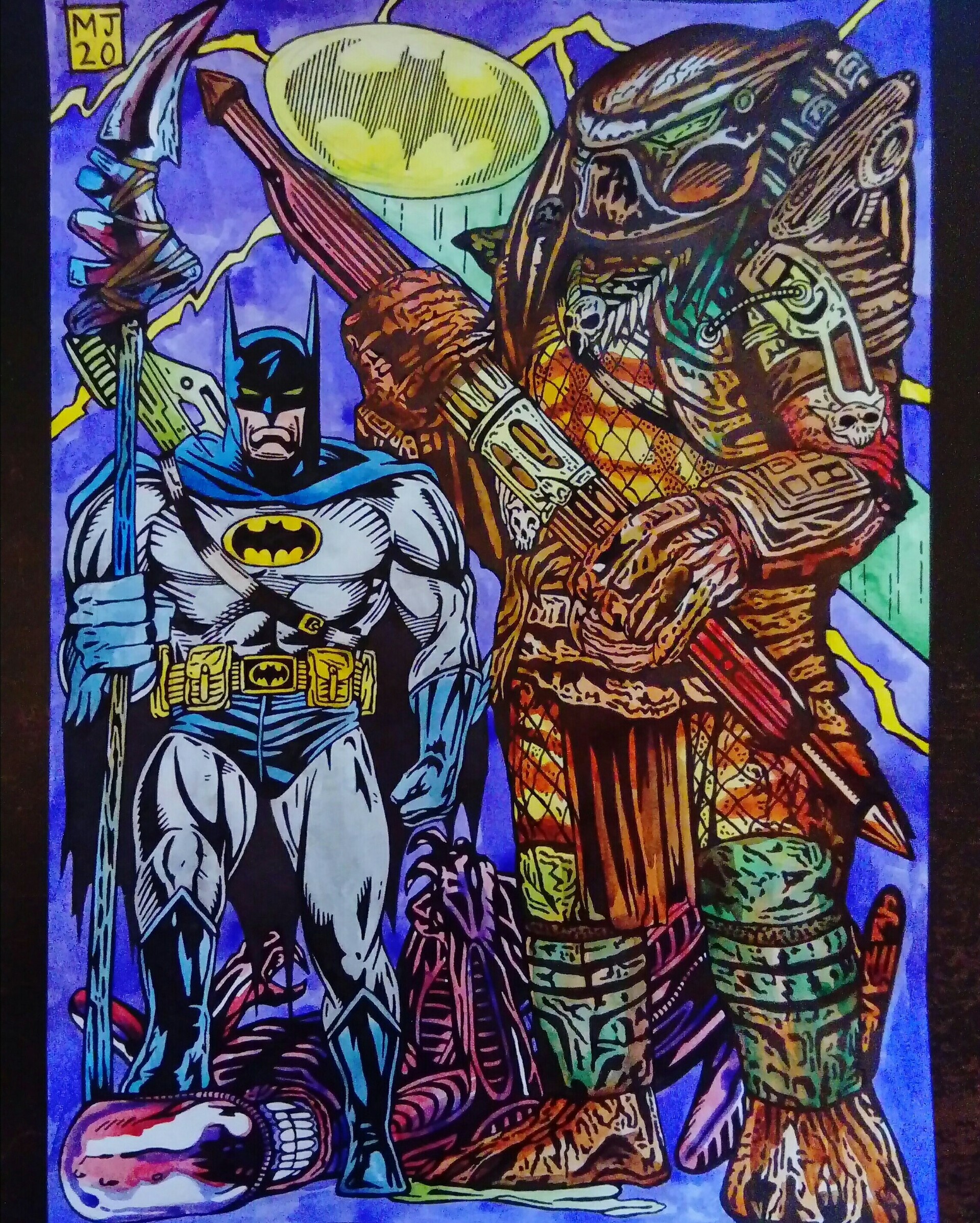 ArtStation - Batman and Predator Team Up