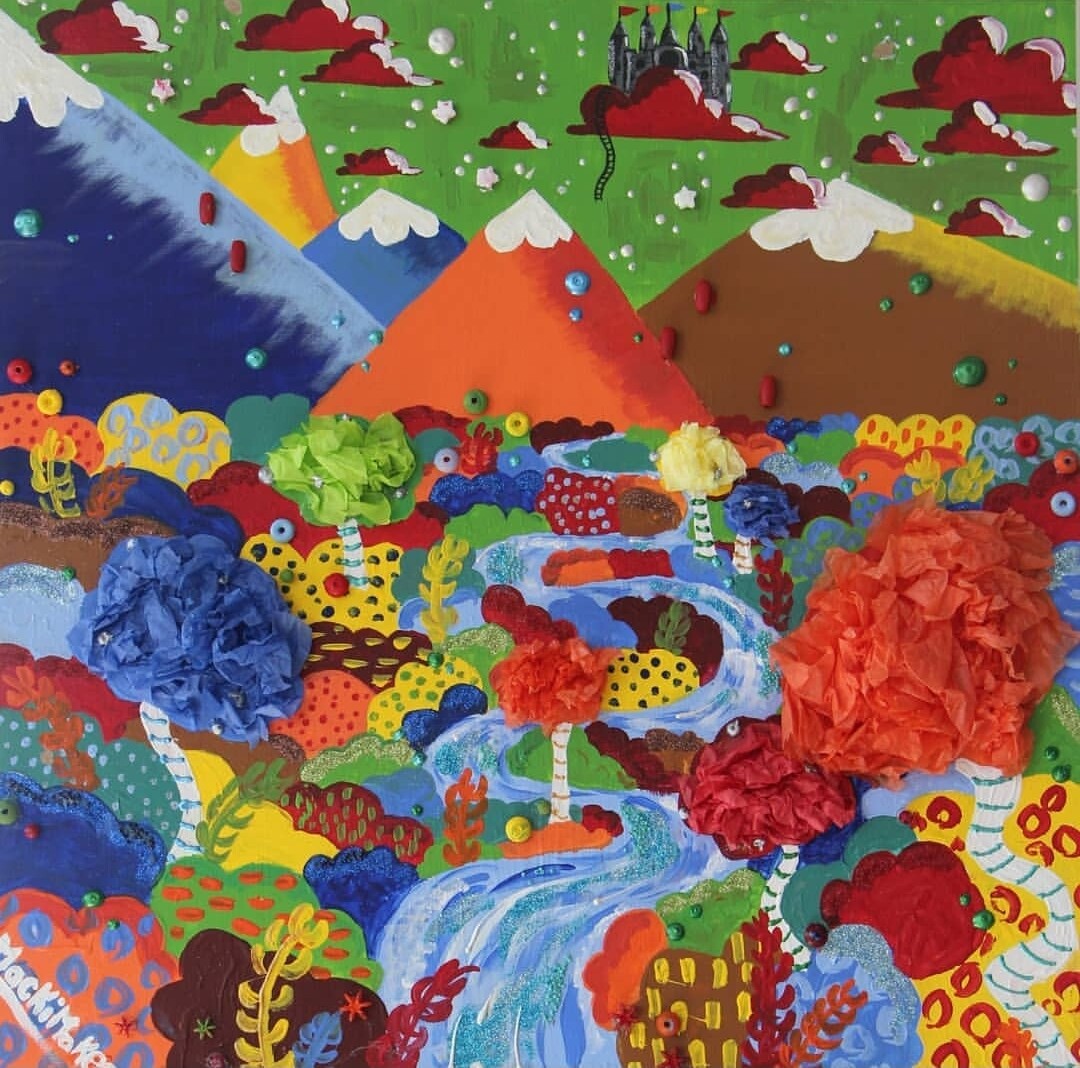 ArtStation - Primary Peaks - Acrylic and Mixed Media Series