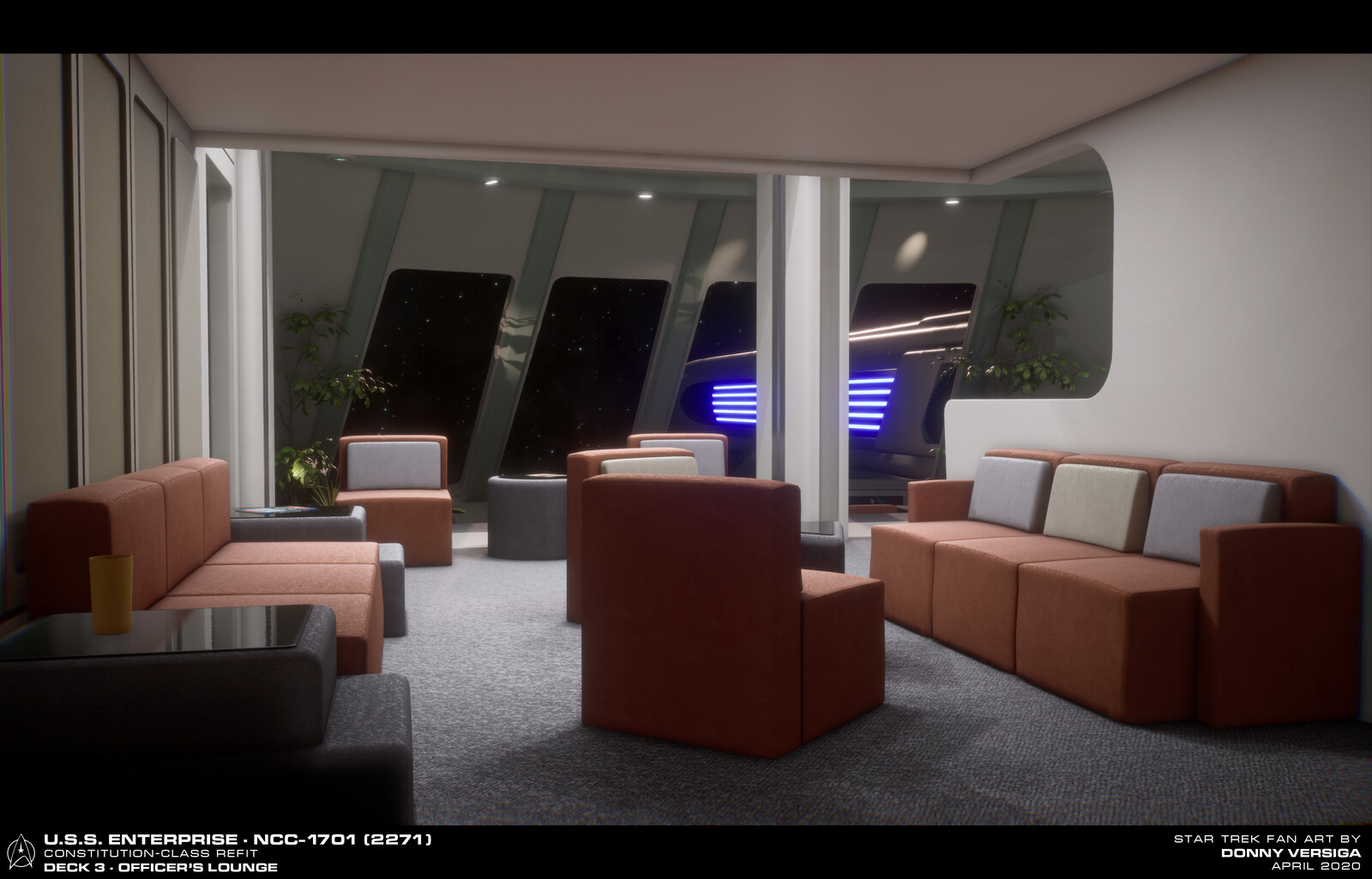 Donny Versiga - U.S.S. Enterprise Officer's Lounge - Star Trek: The ...