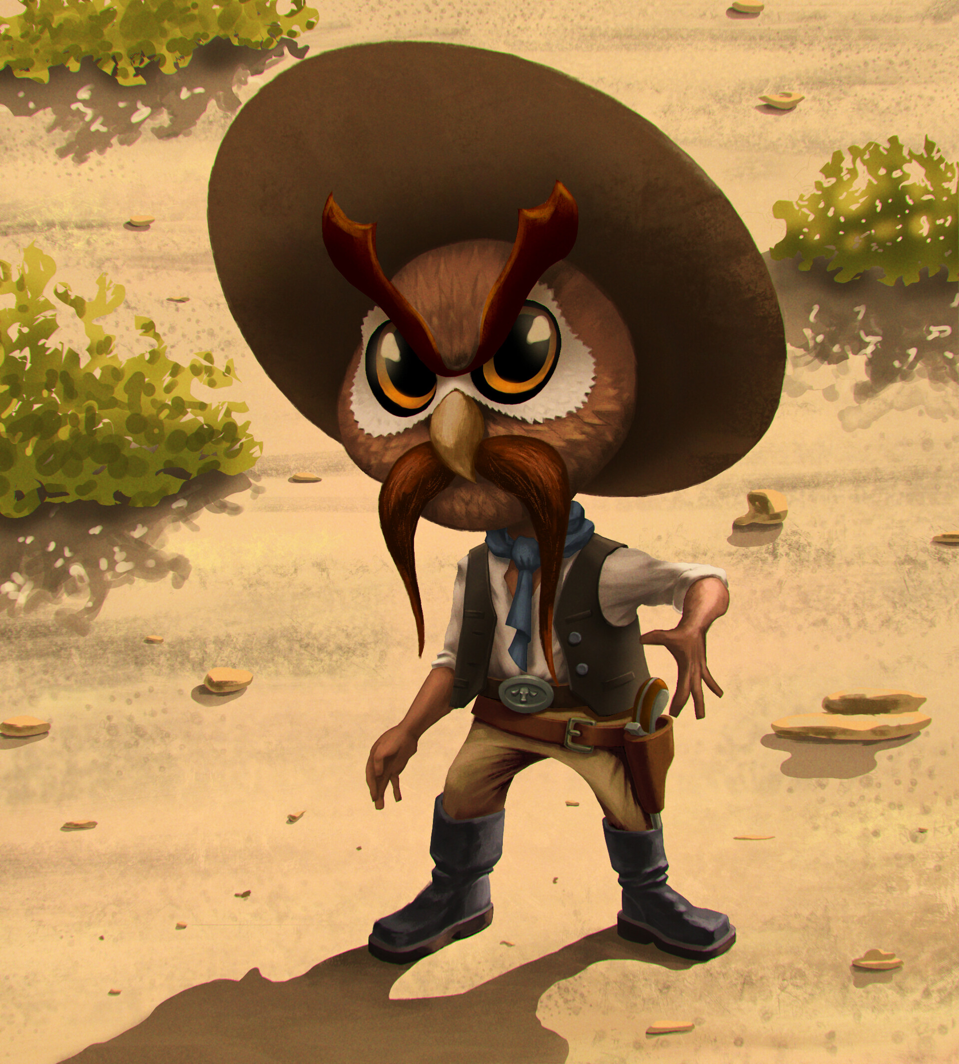 ArtStation - 14 cowboy owl