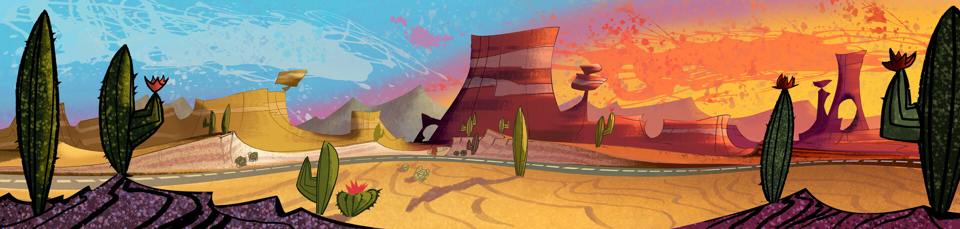 Looney Tunes Desert Background