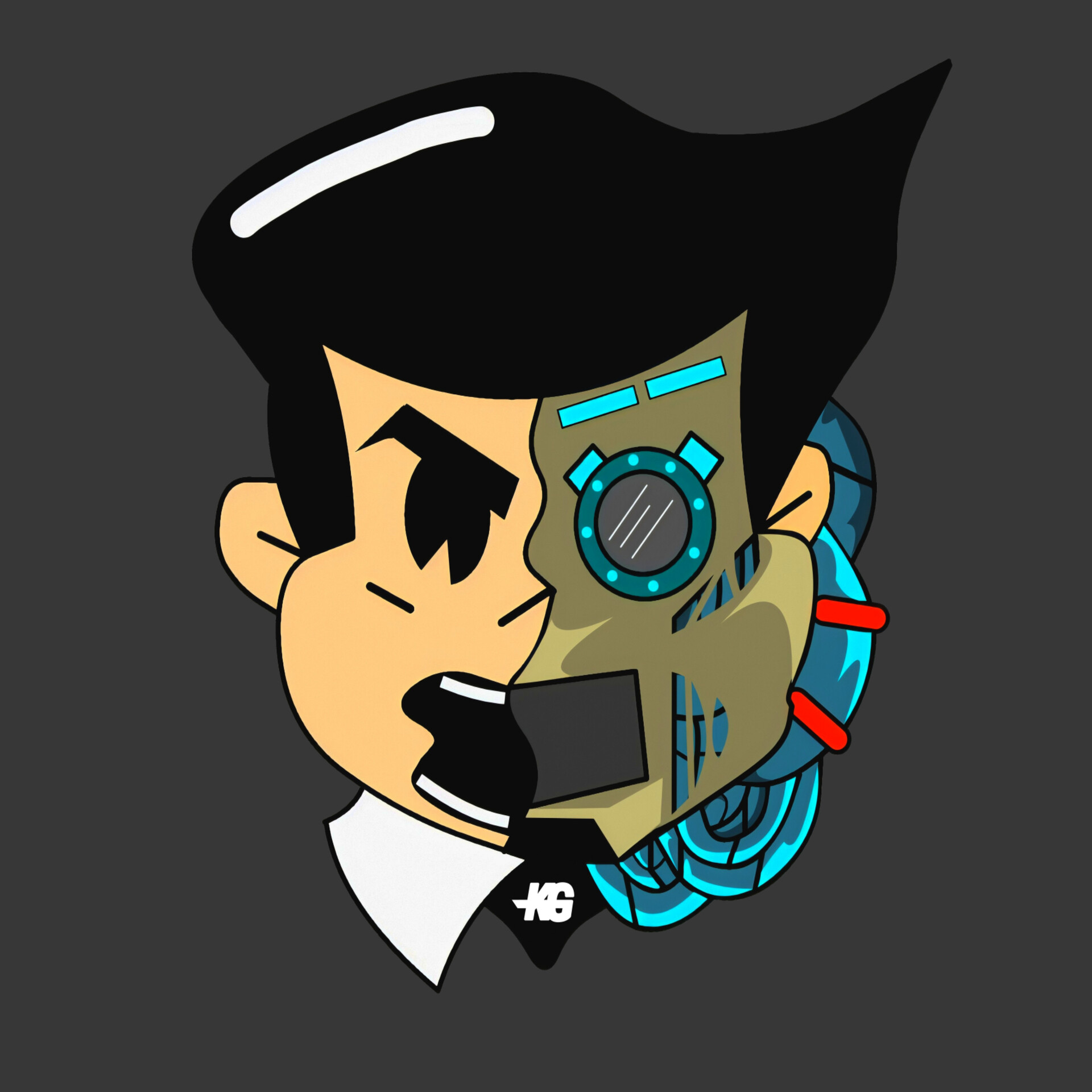 ArtStation - Half cyborg skin