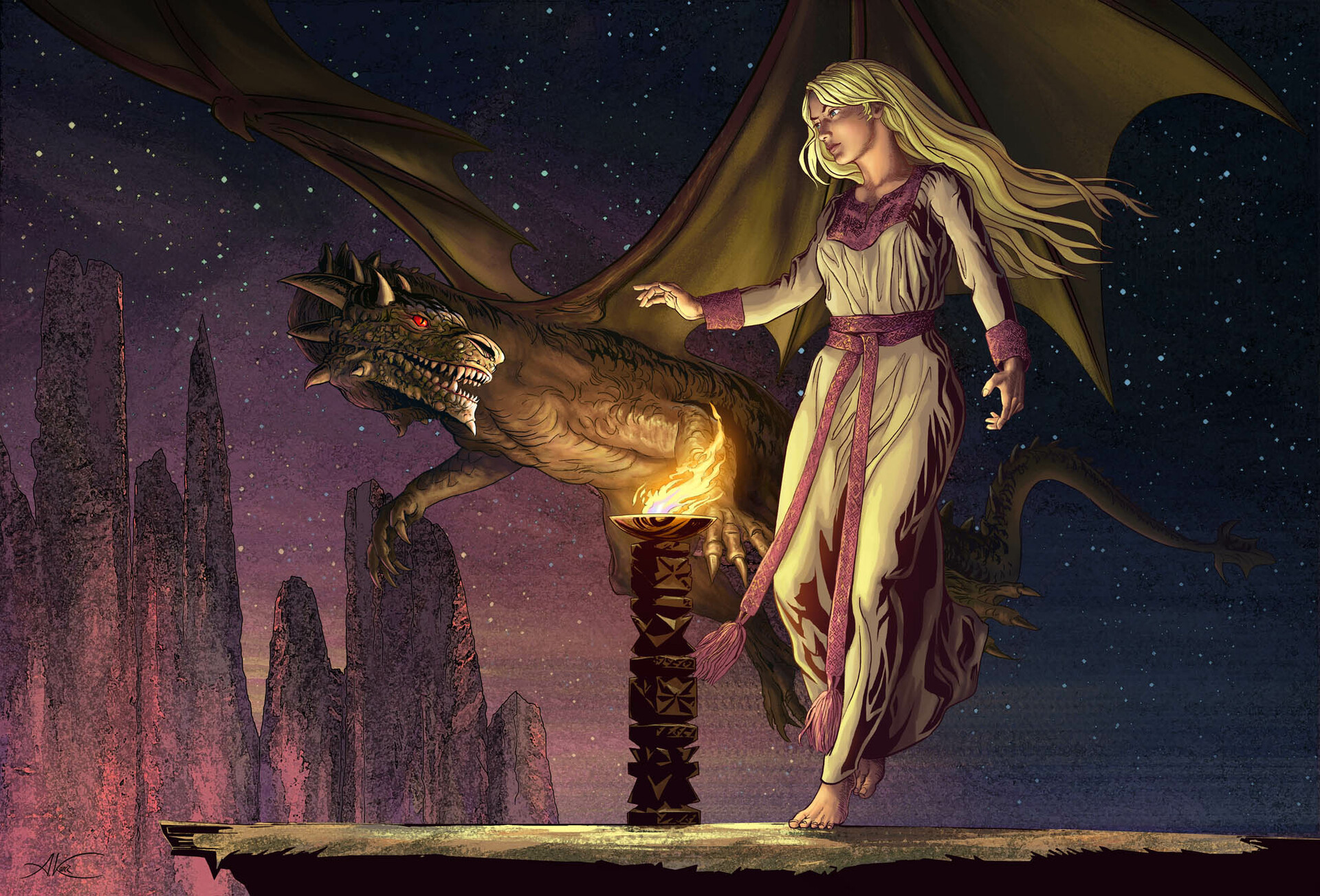 ArtStation - Princess and dragon