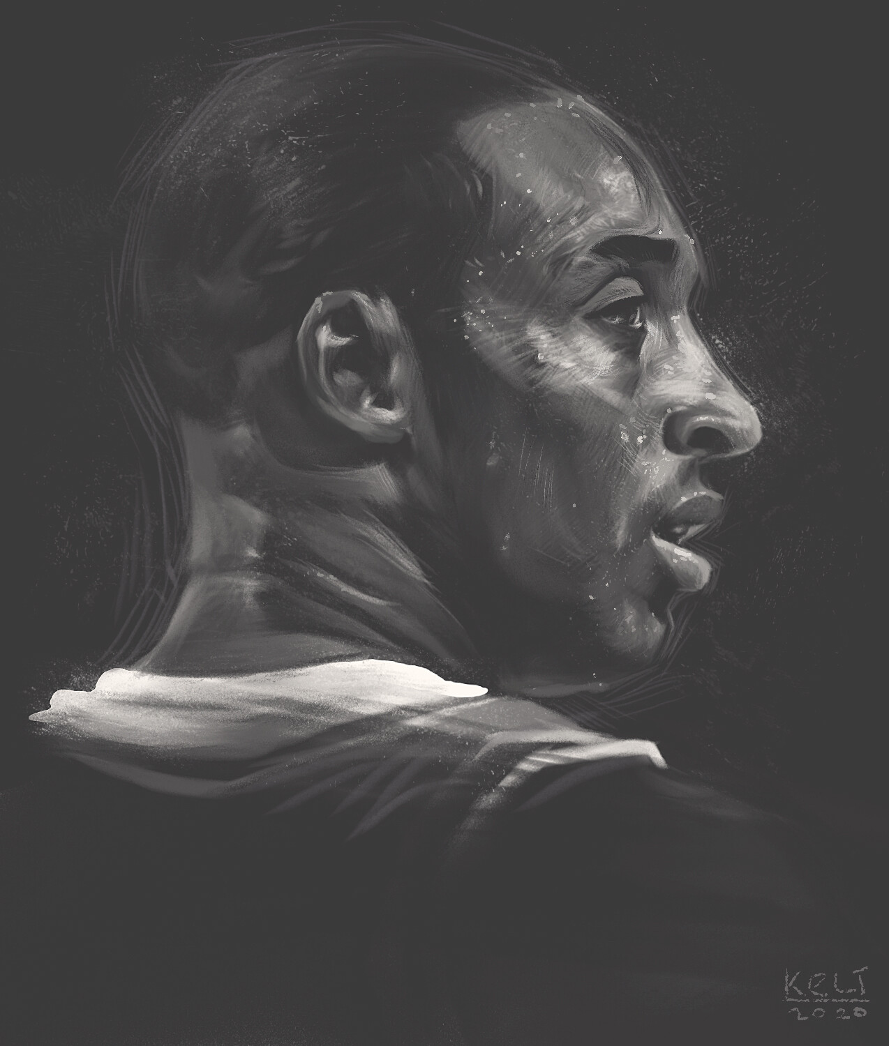 ArtStation - Kobe Bryant Digital Portrait Study