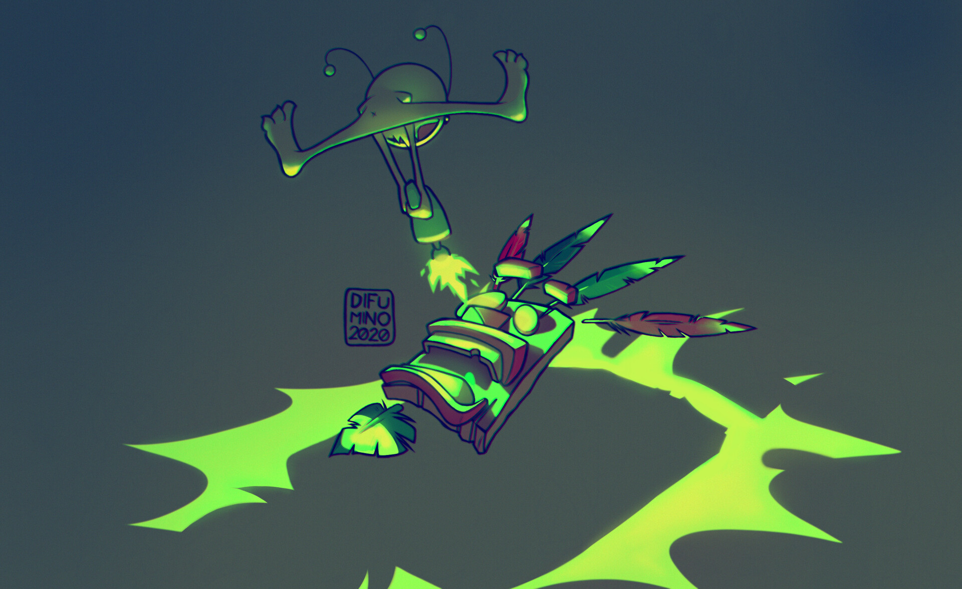 ArtStation - Alien Hominid vs Aku Aku