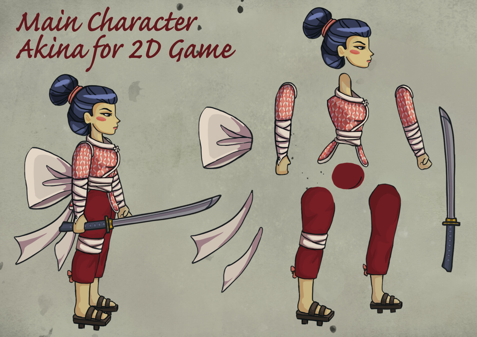 ArtStation - Characters for 2D action game + Run animations