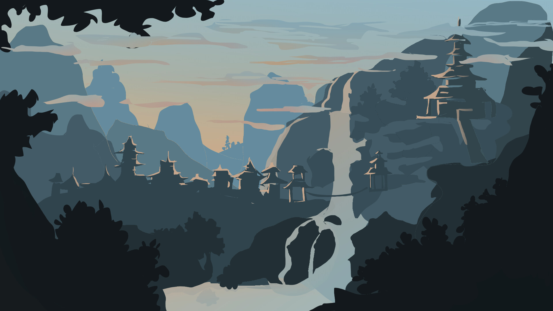 ArtStation - 2D Game environment concept sketches