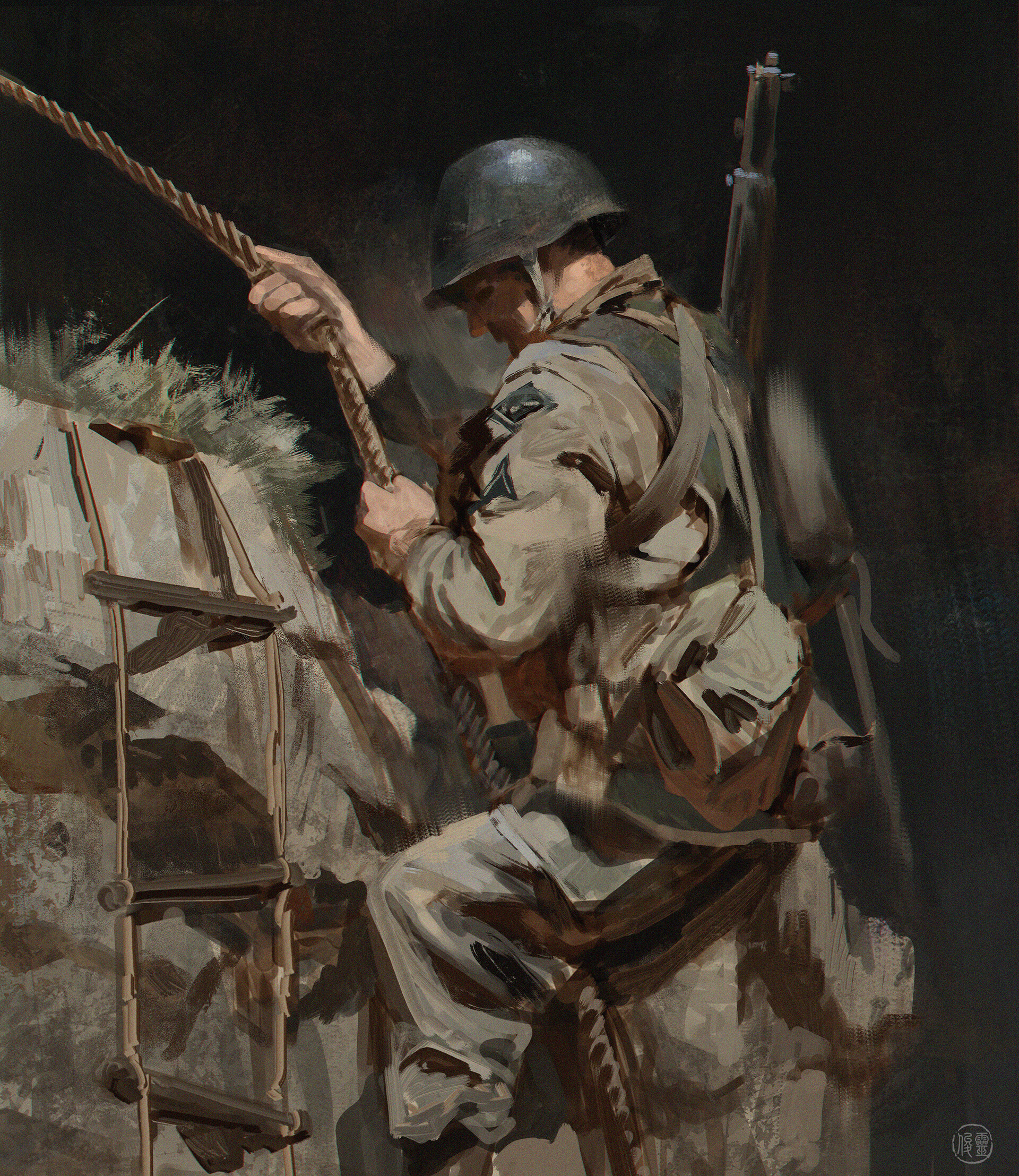 ArtStation - 2020.04.18.Soldier painting