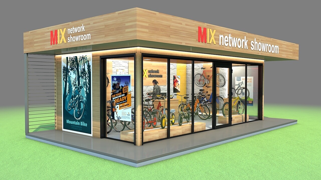 ArtStation - Bike Shop Visualization