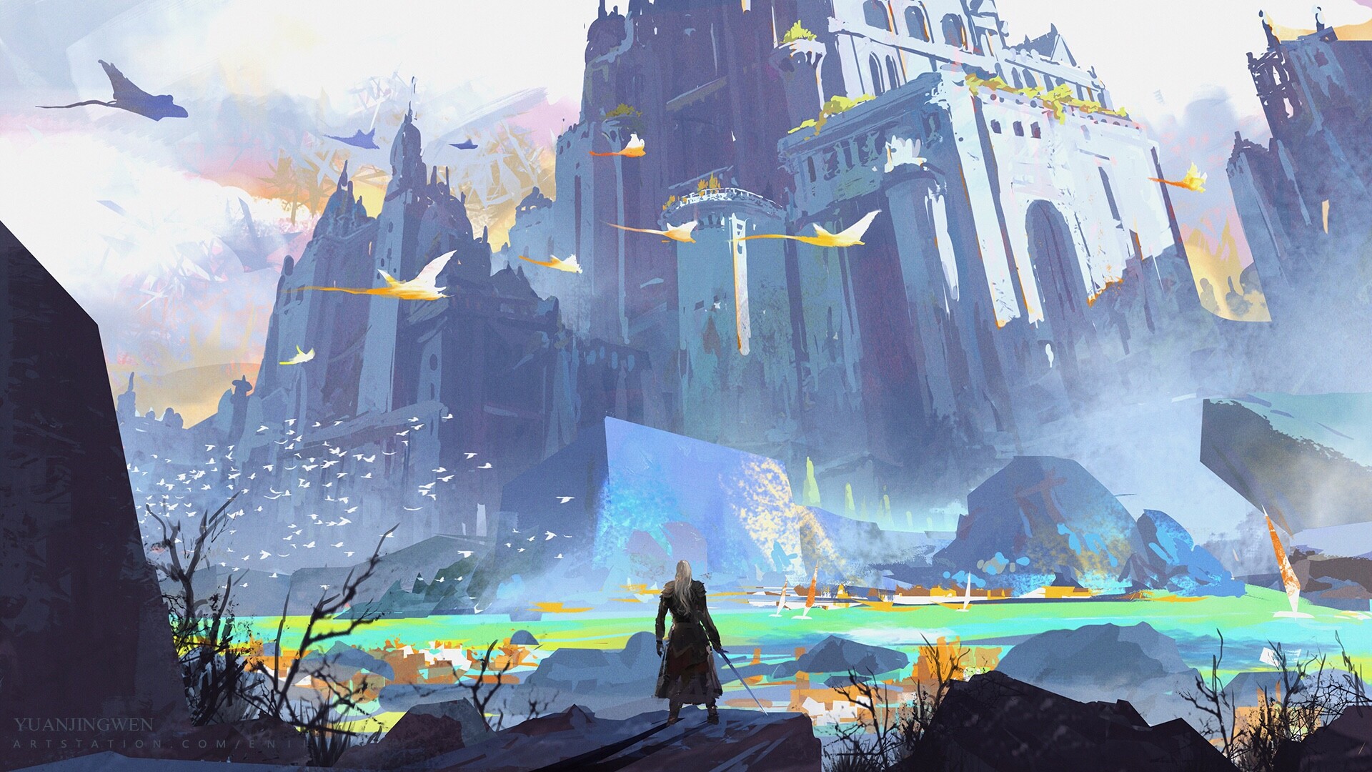 ArtStation - A city with many fish