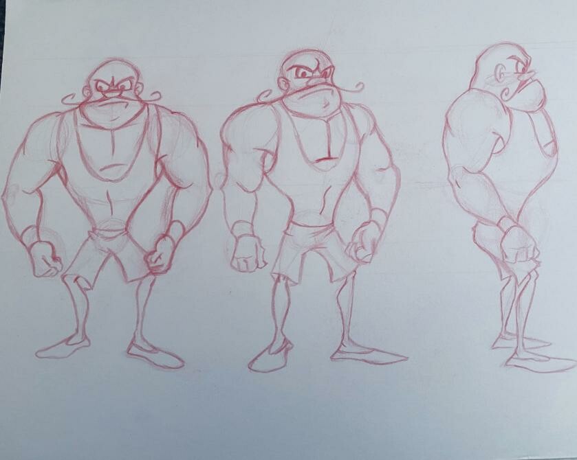 ArtStation - Muscle Man Character Sketch
