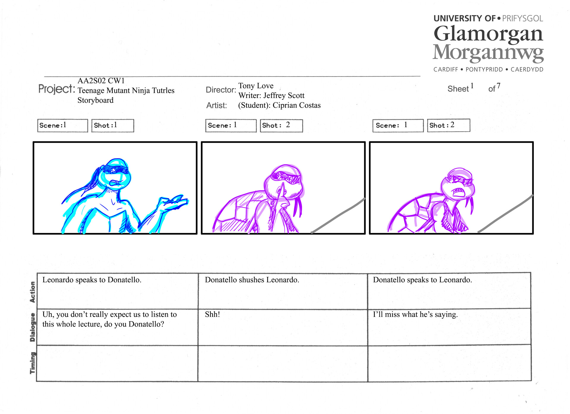 ArtStation - TMNT Exercise Storyboard