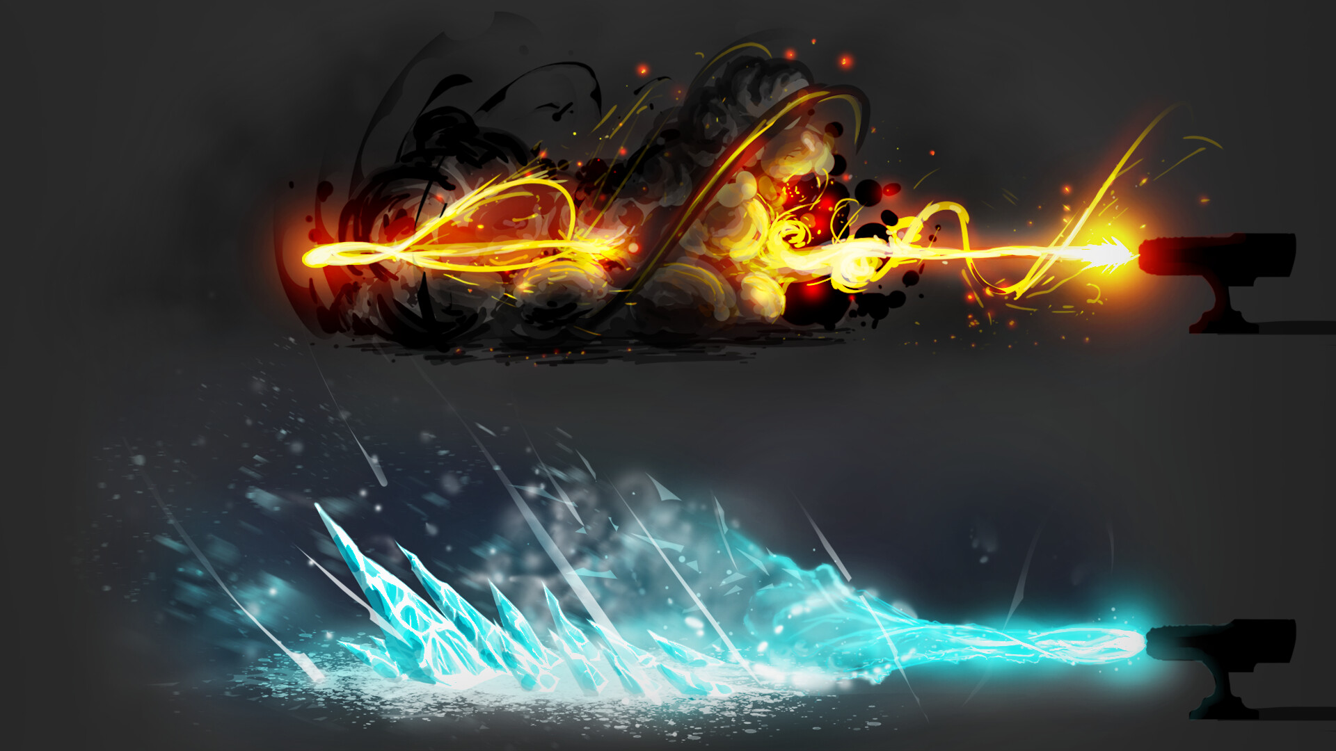 ArtStation - Ice and fire shots