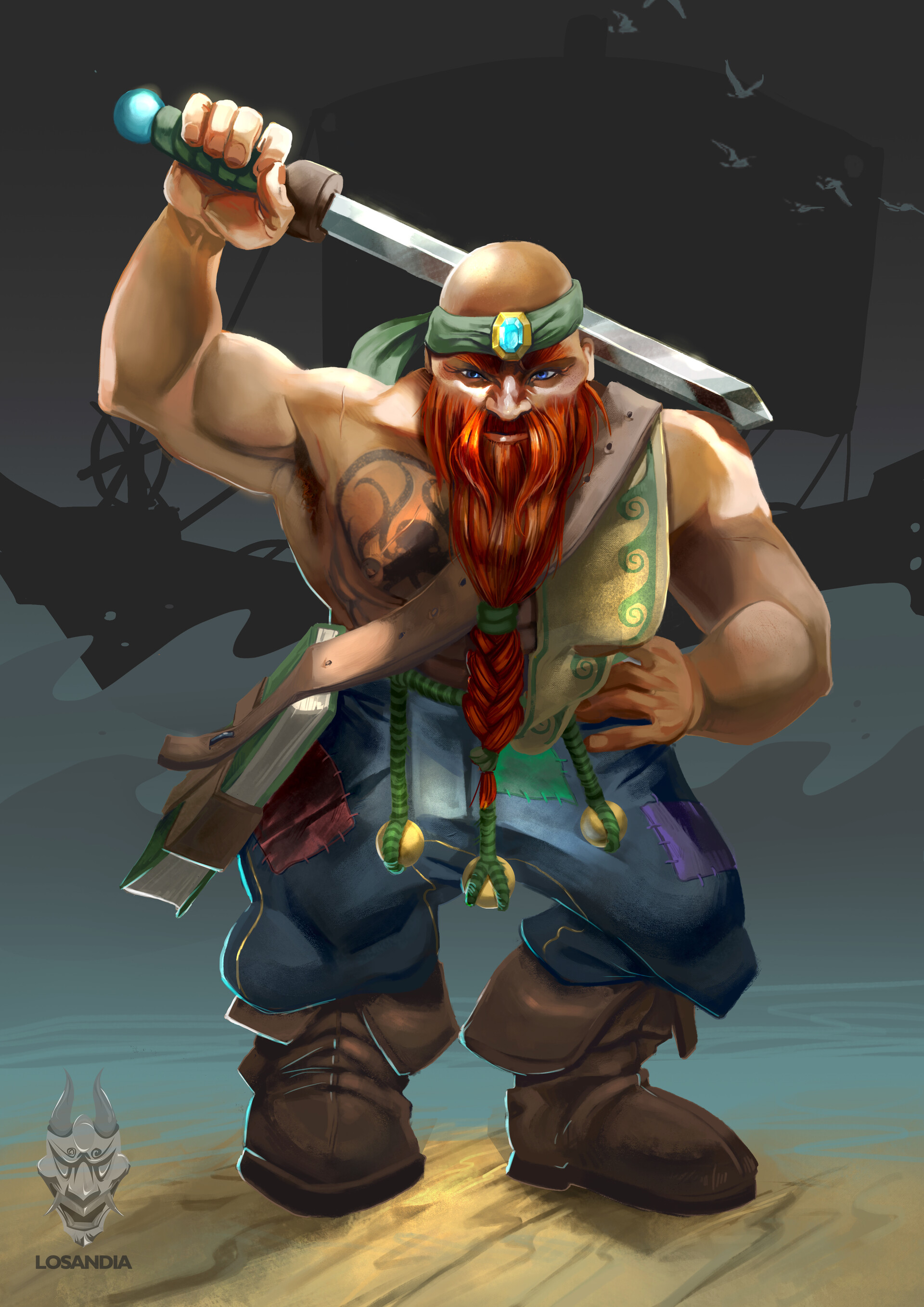 ArtStation - Sailor, monk and dwarf