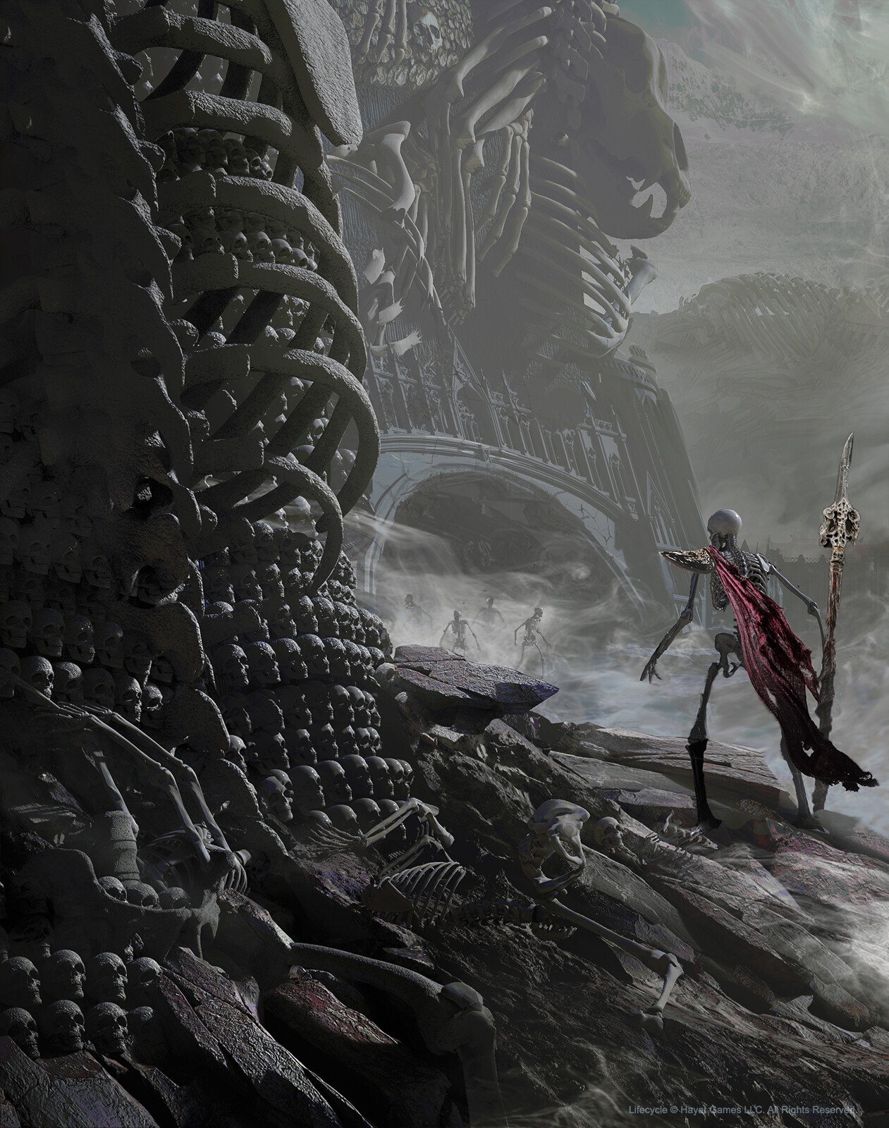 ArtStation - Bone wall