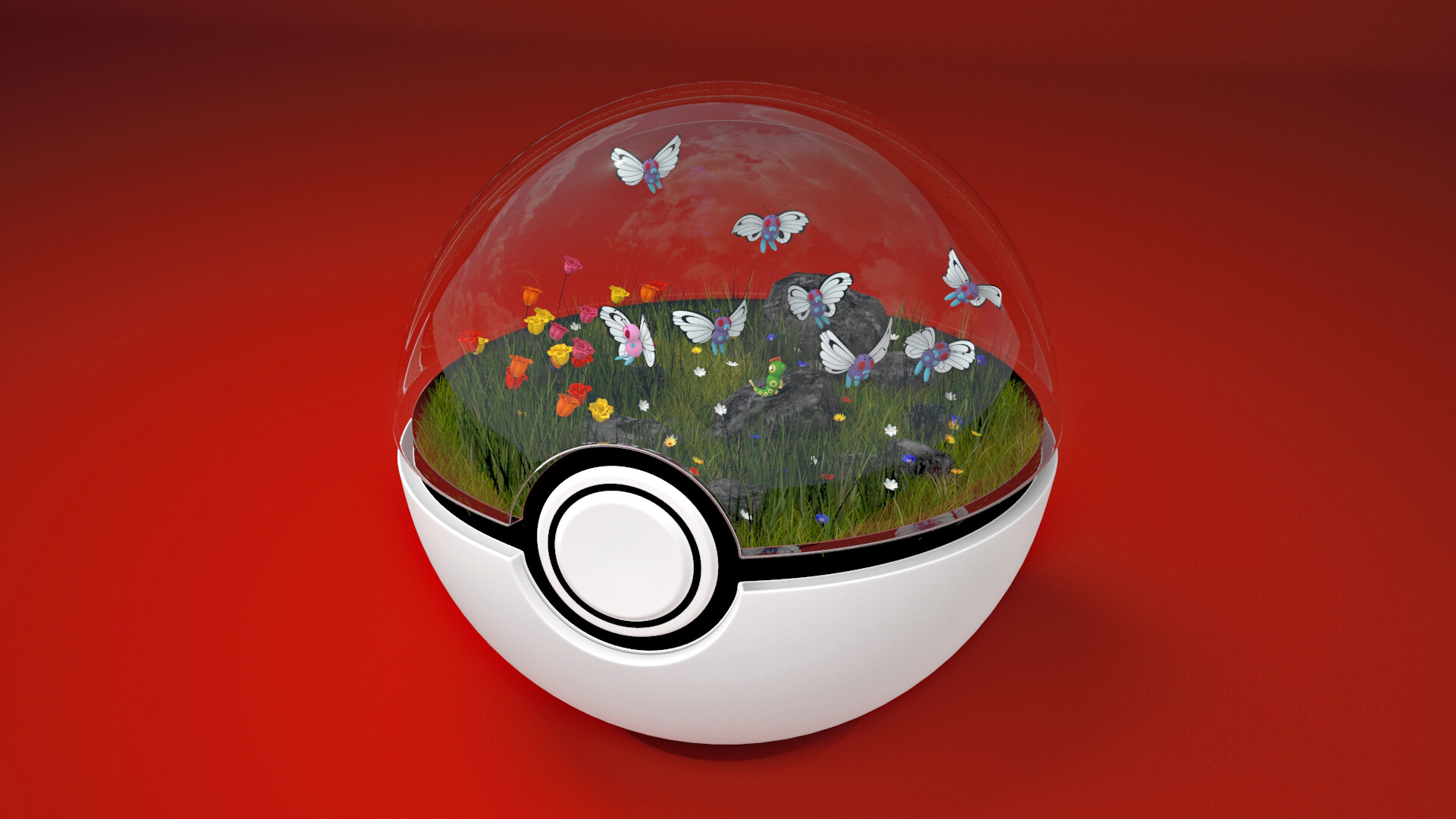 ArtStation - Pokemon garden