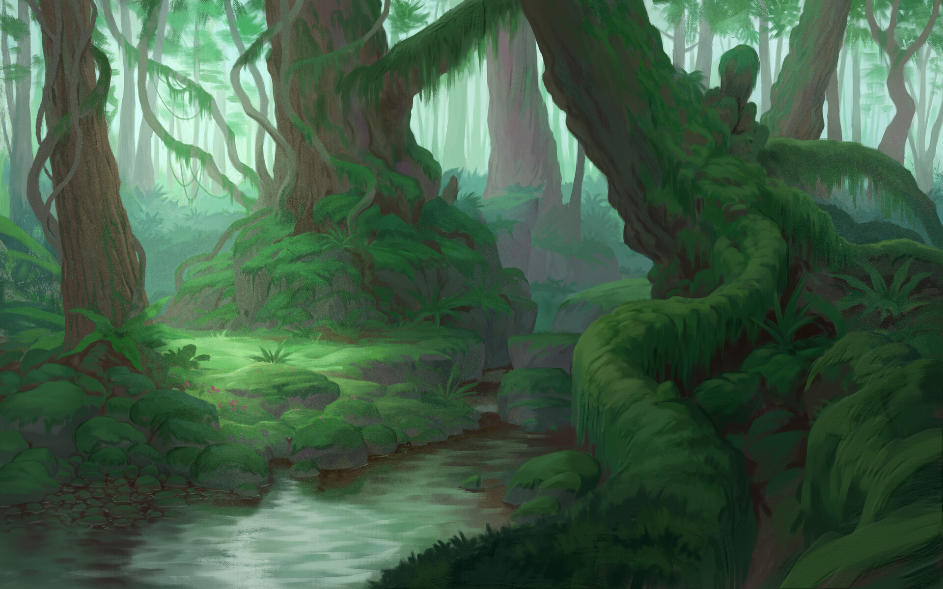 ArtStation - Along the Jungle River