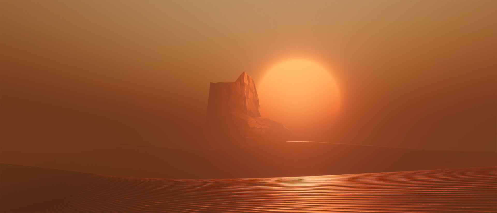 ArtStation - Desert Sunset