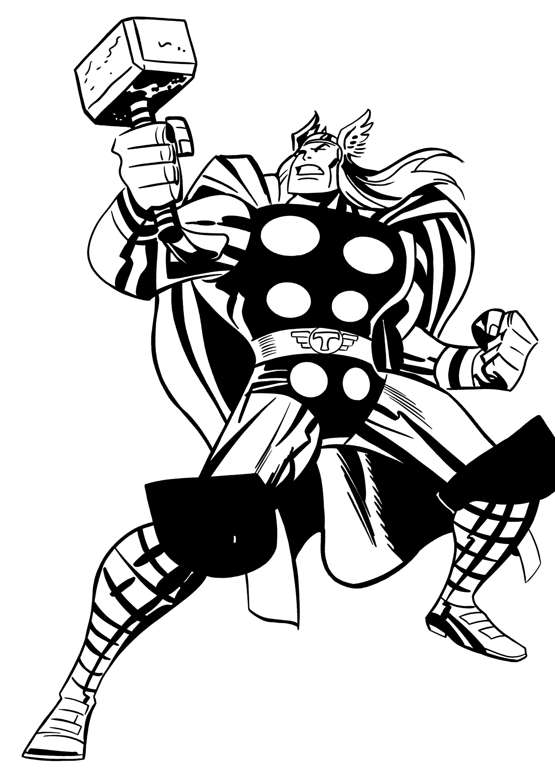 ArtStation - Bruce Timm Thor - Inking Study