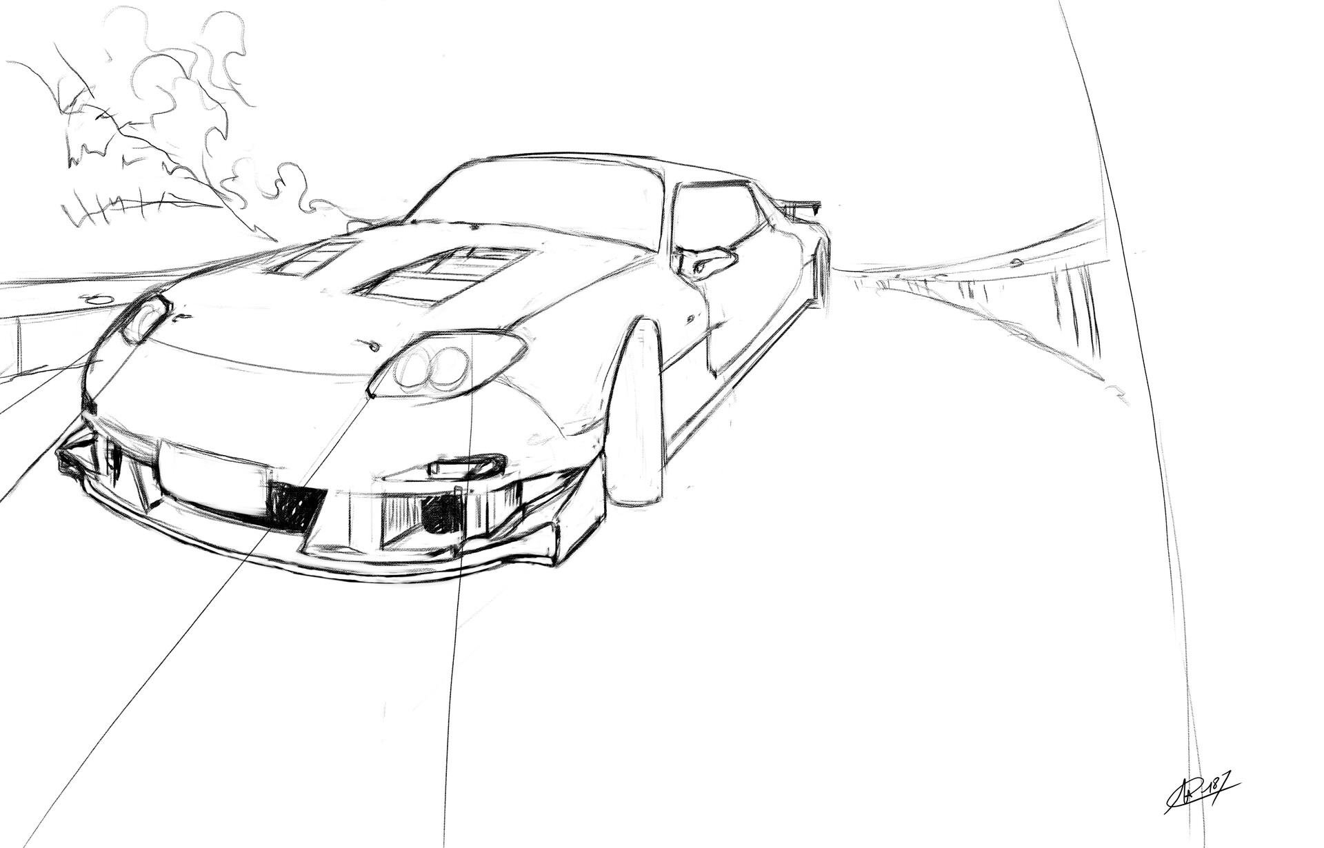 mazda rx7 coloring pages