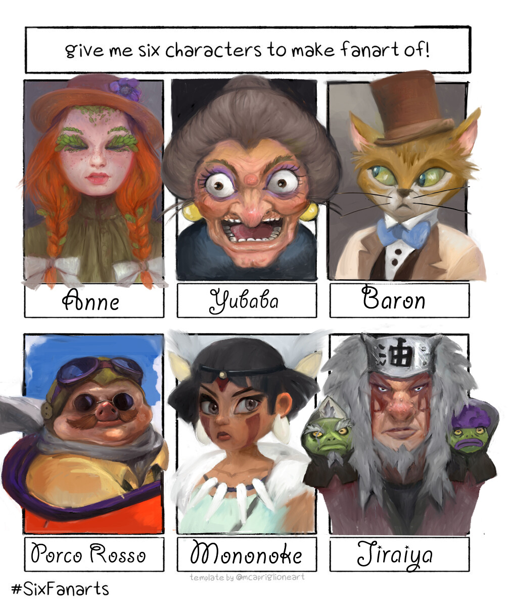 ArtStation - Six character fanart challenge