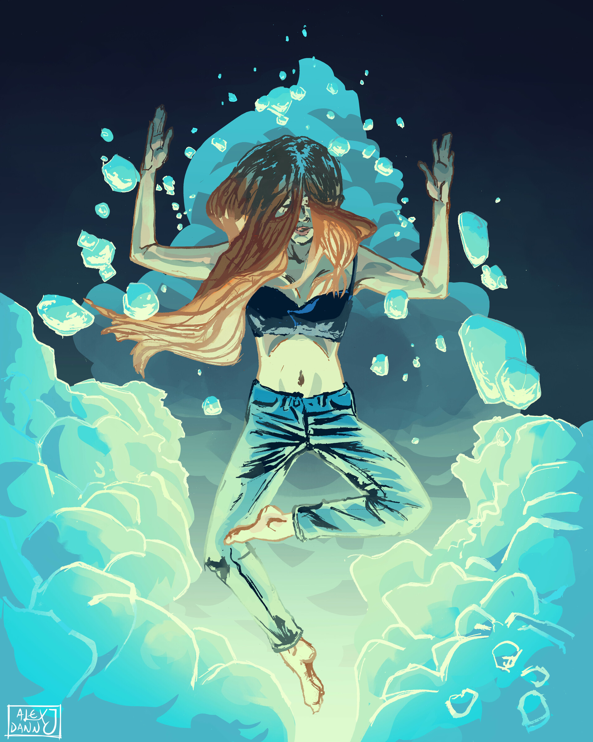 ArtStation - Floating Girl