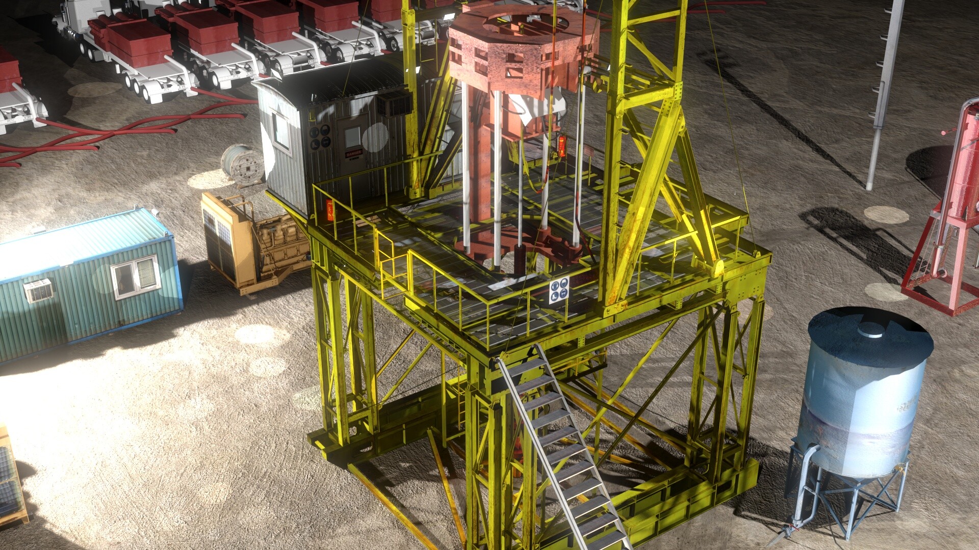 ArtStation - Fracking Rig