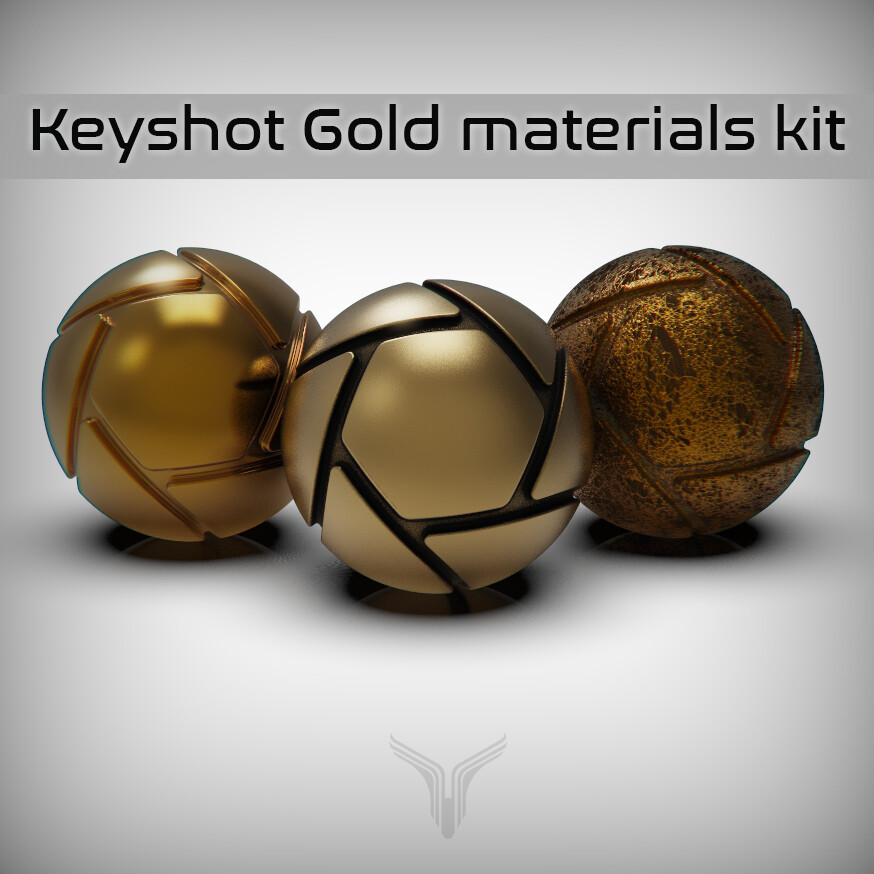 ArtStation - Keyshot gold Materials