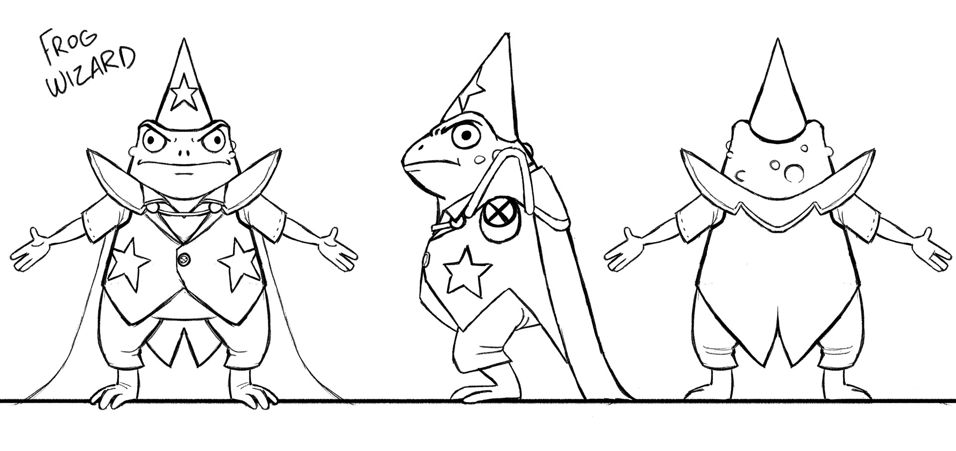 wizard frog coloring pages