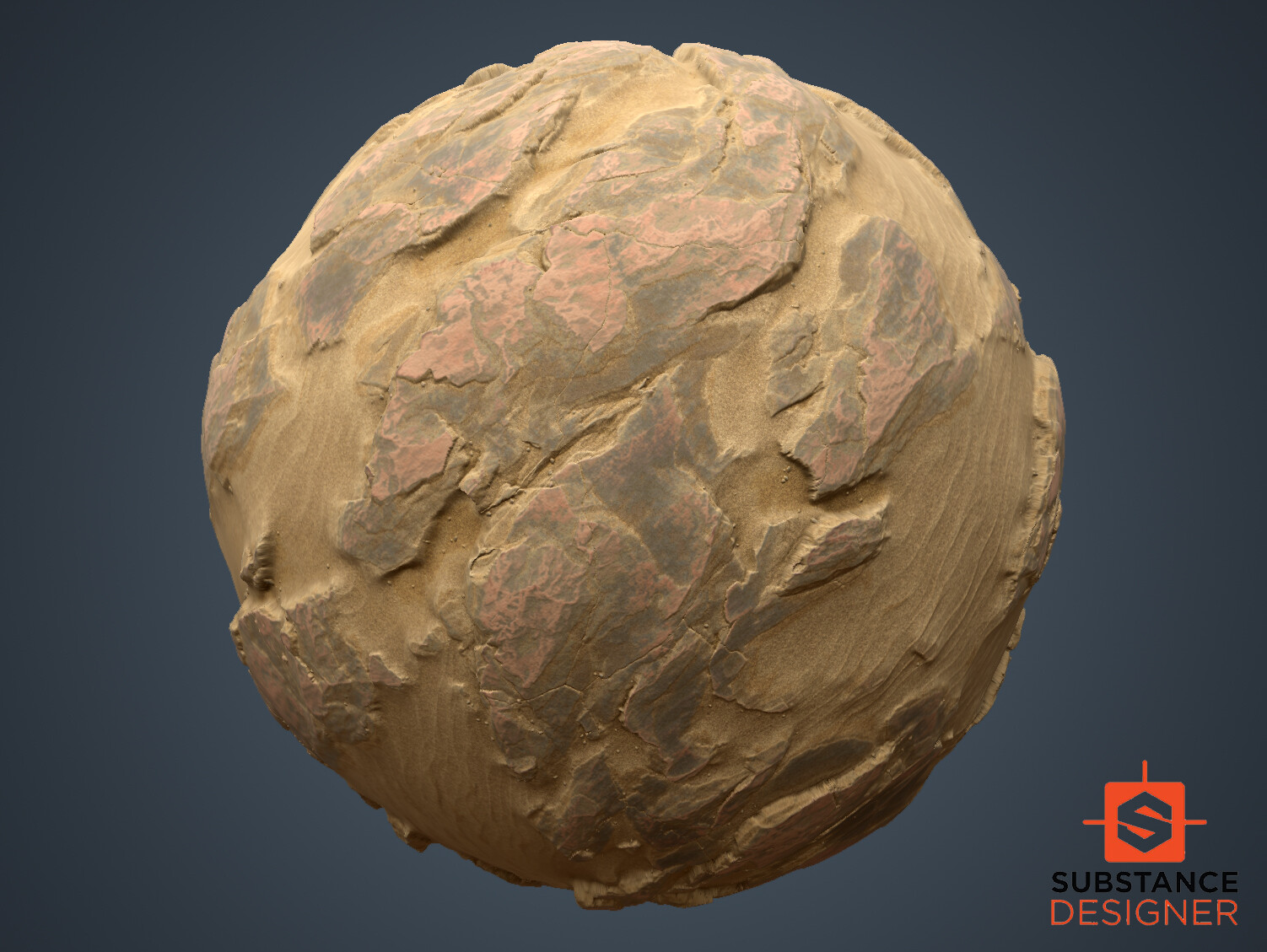 ArtStation - Substance Designer Practice: Desert Rock